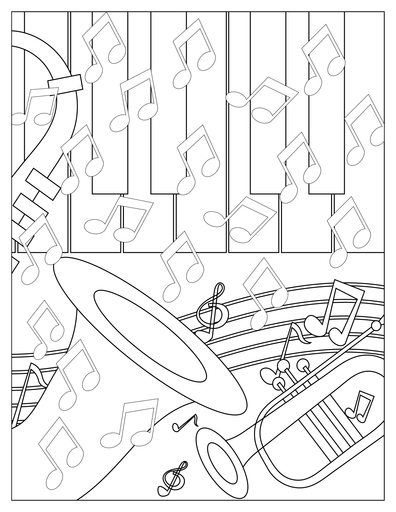 Jazz Inspirations Coloring Pages: Explore Musical Art
