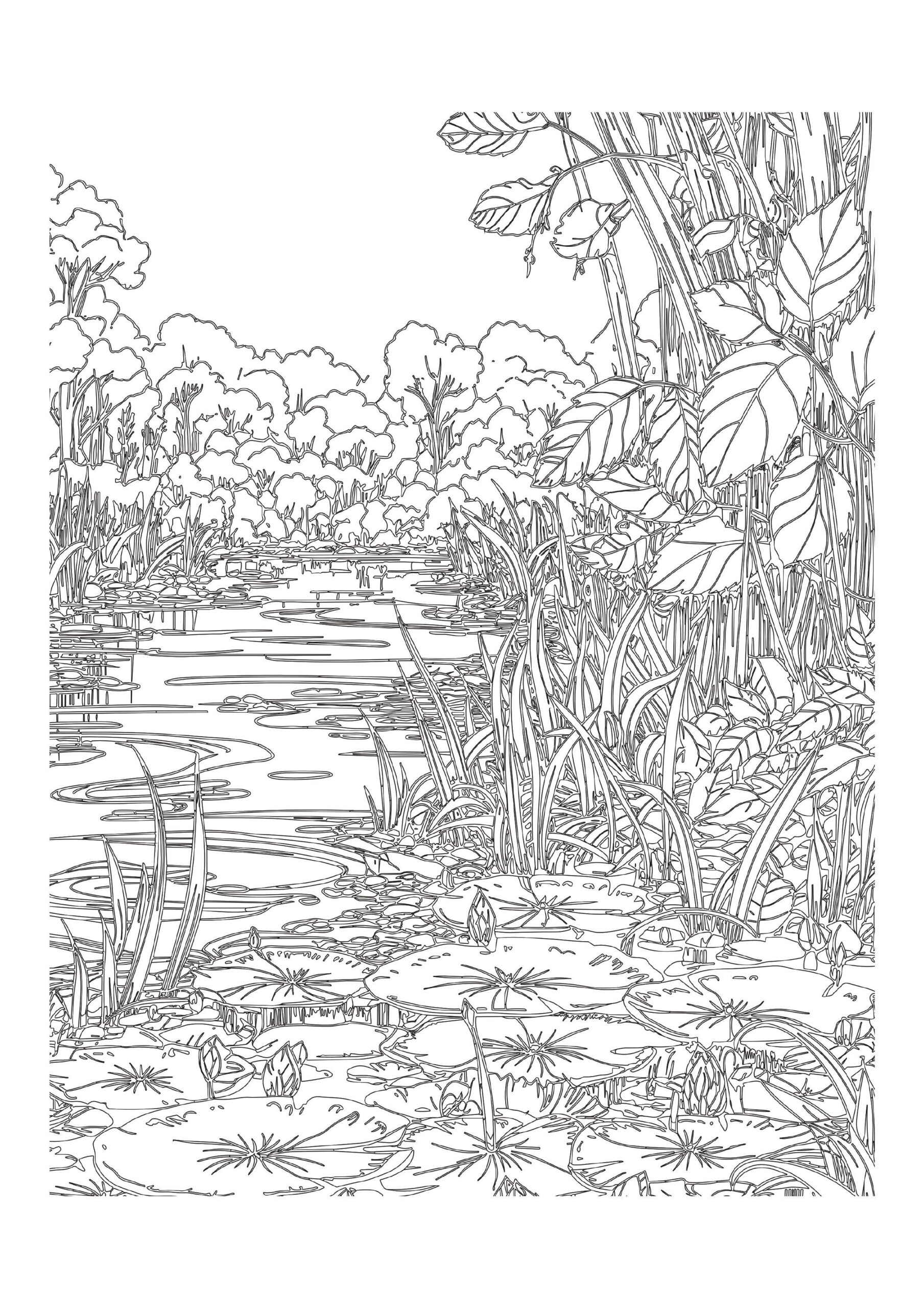 Blissful Scenes Coloring Pages: Serenity in Every Stroke