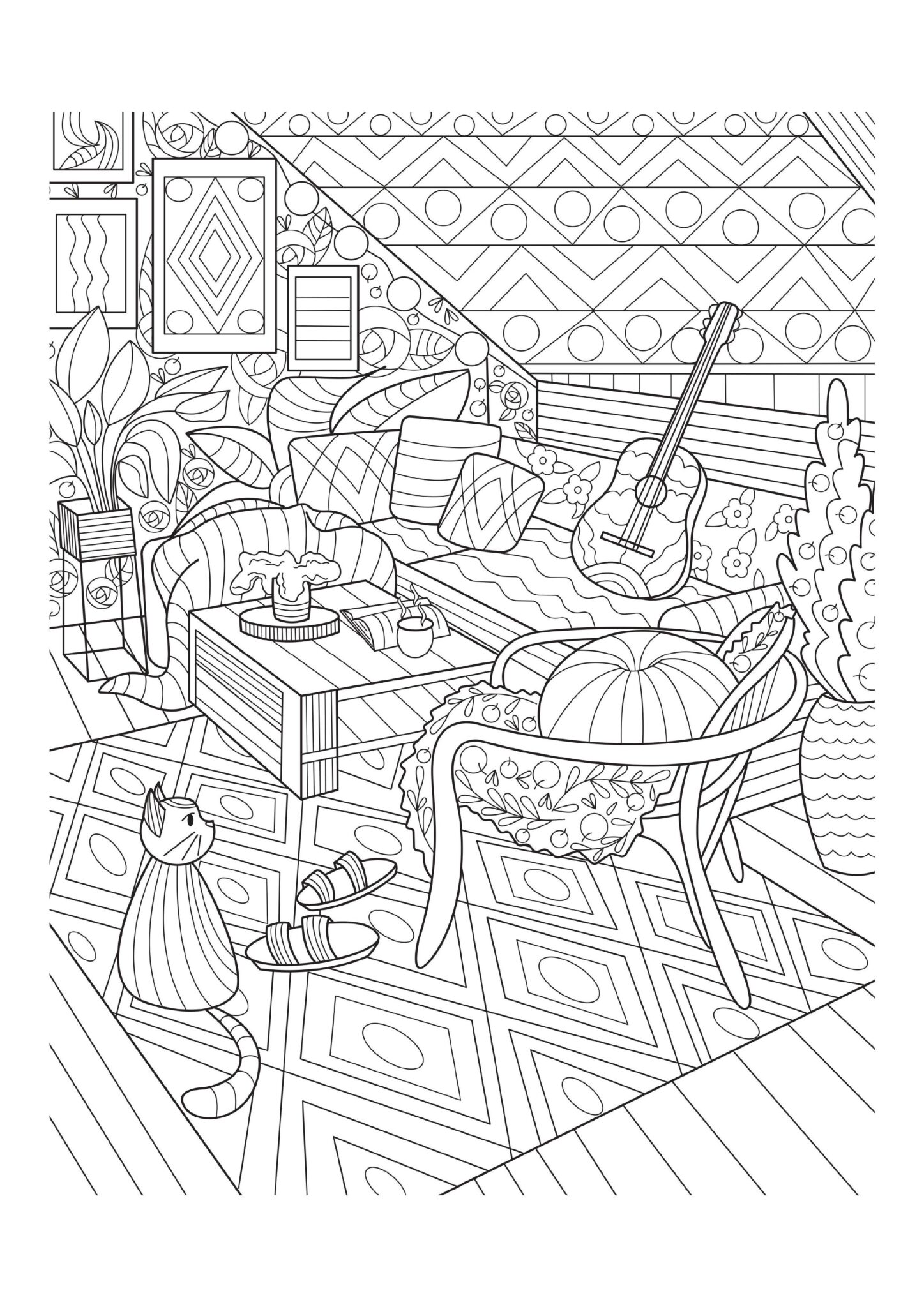 Blissful Scenes Coloring Pages: Serenity in Every Stroke