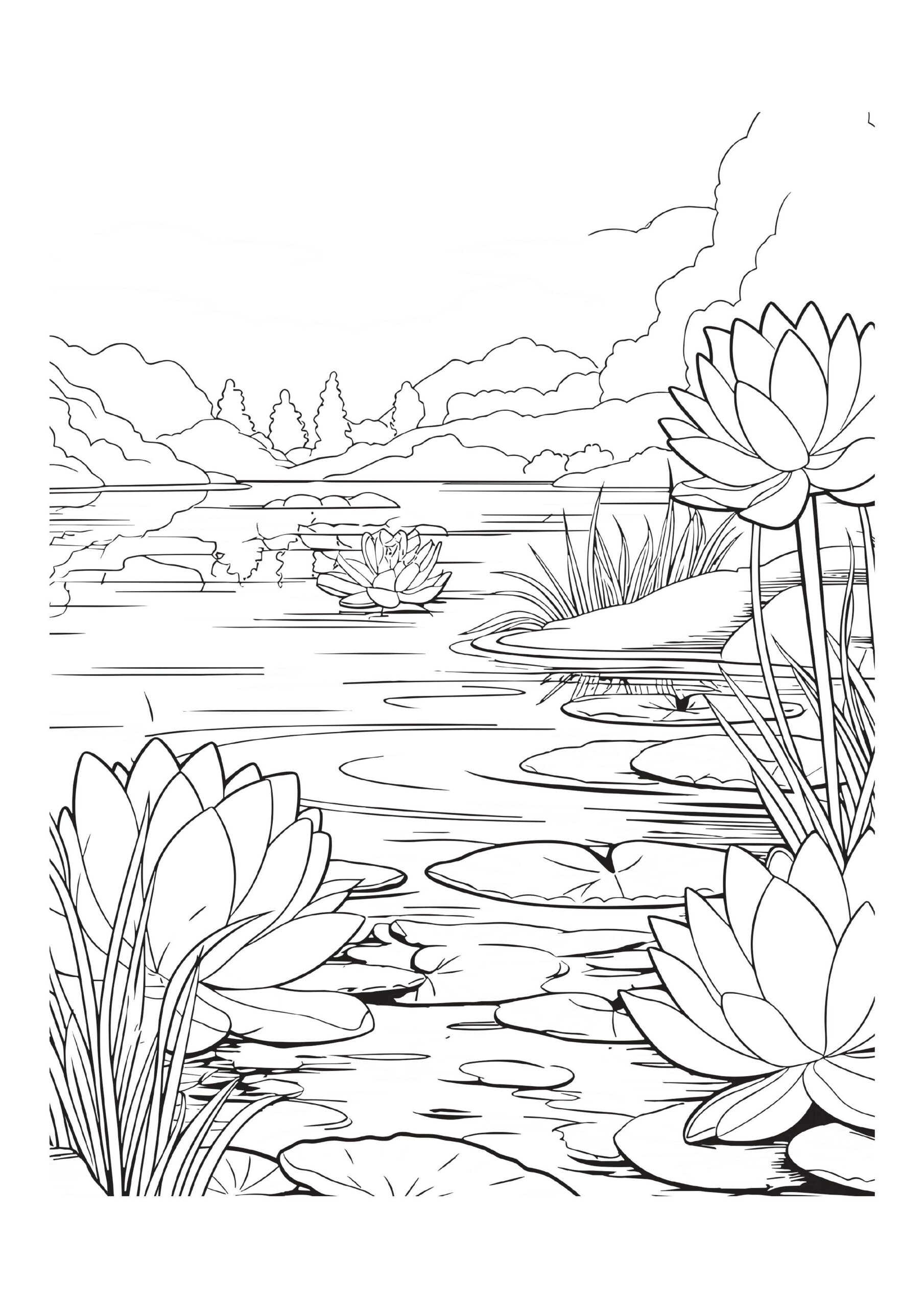 Blissful Scenes Coloring Pages: Serenity in Every Stroke