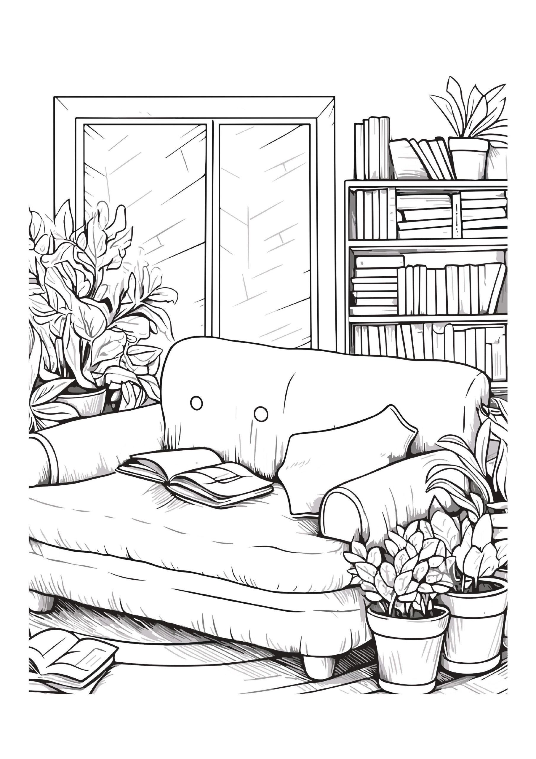Blissful Scenes Coloring Pages: Serenity in Every Stroke