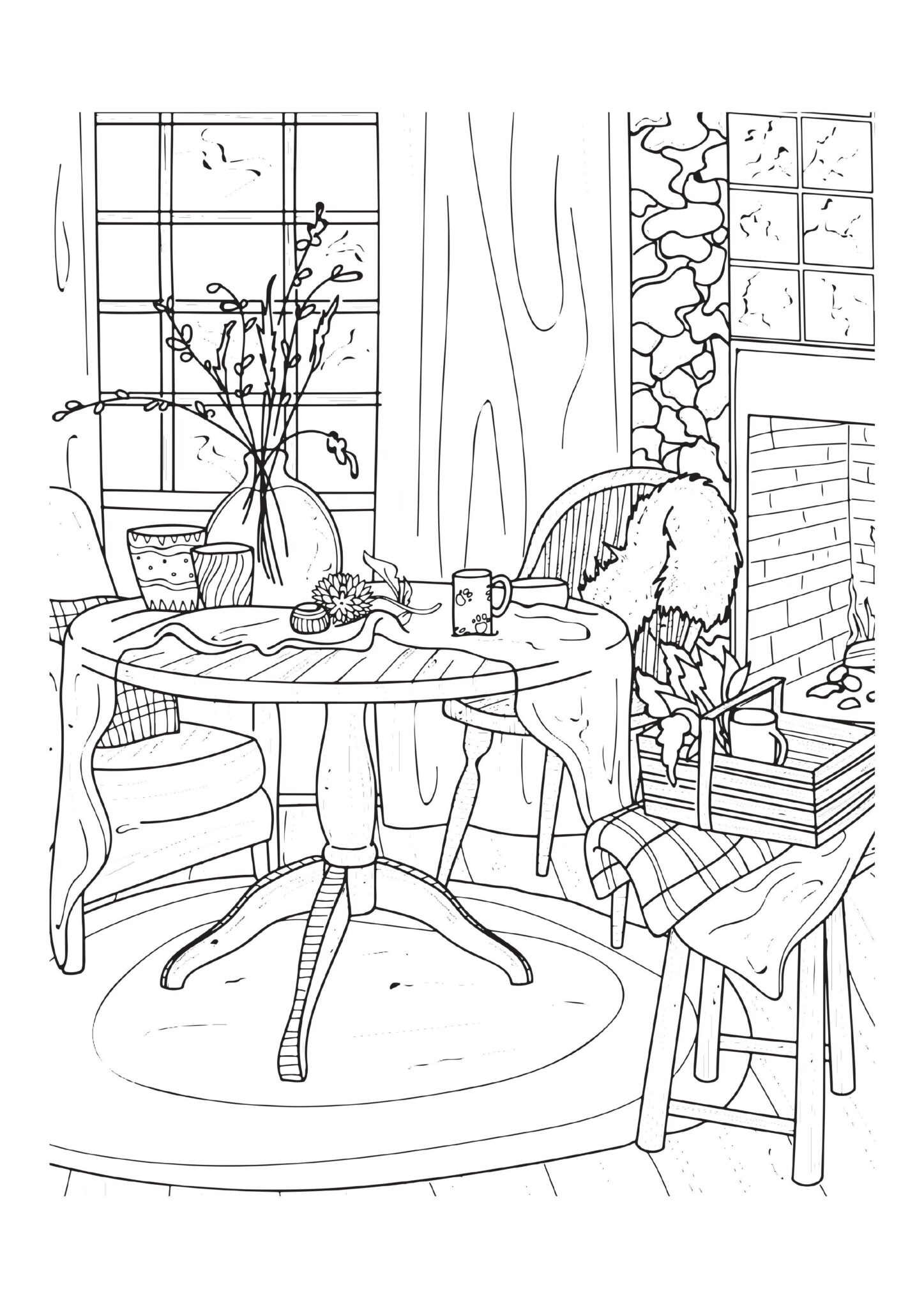 Blissful Scenes Coloring Pages: Serenity in Every Stroke