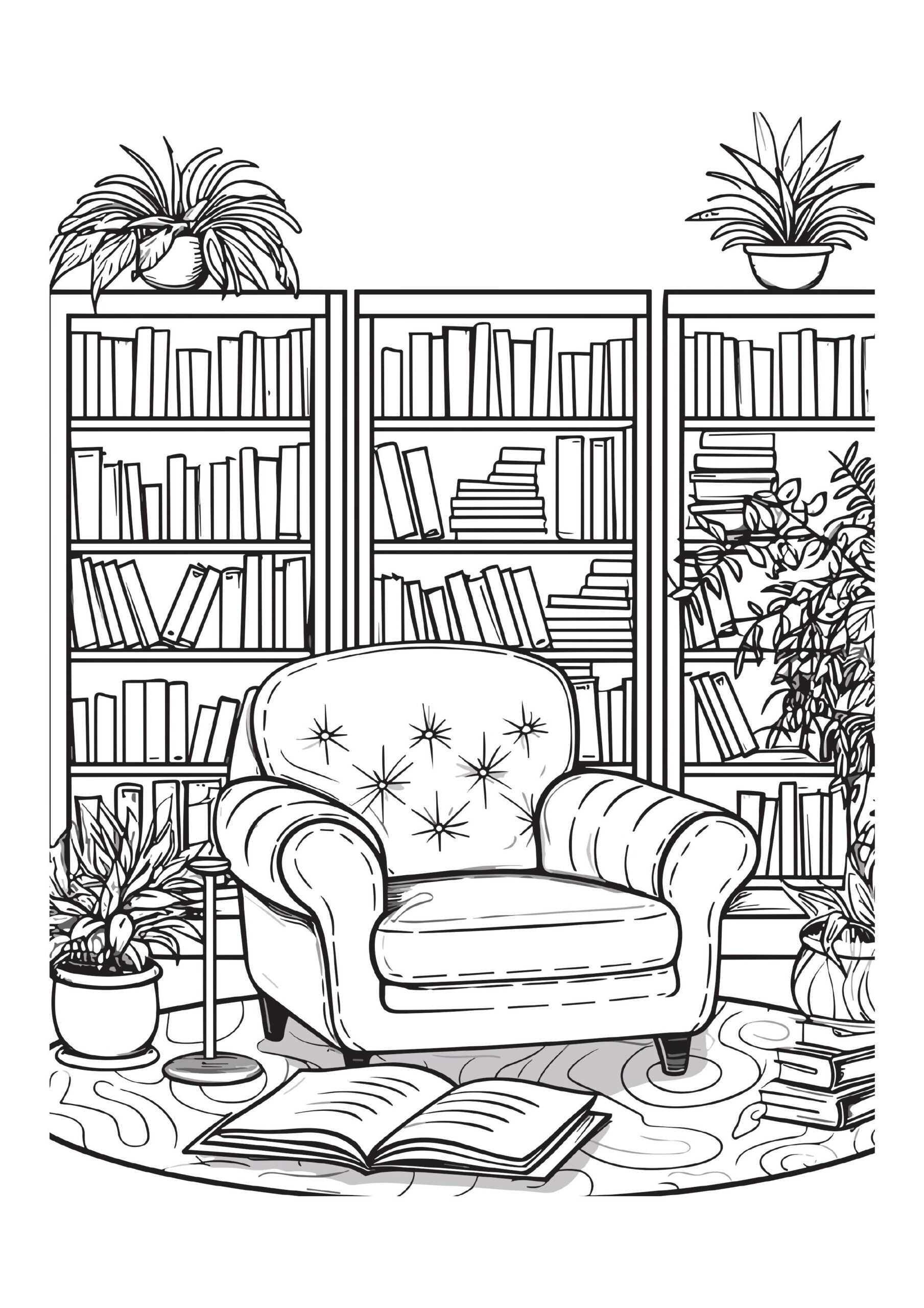 Blissful Scenes Coloring Pages: Serenity in Every Stroke