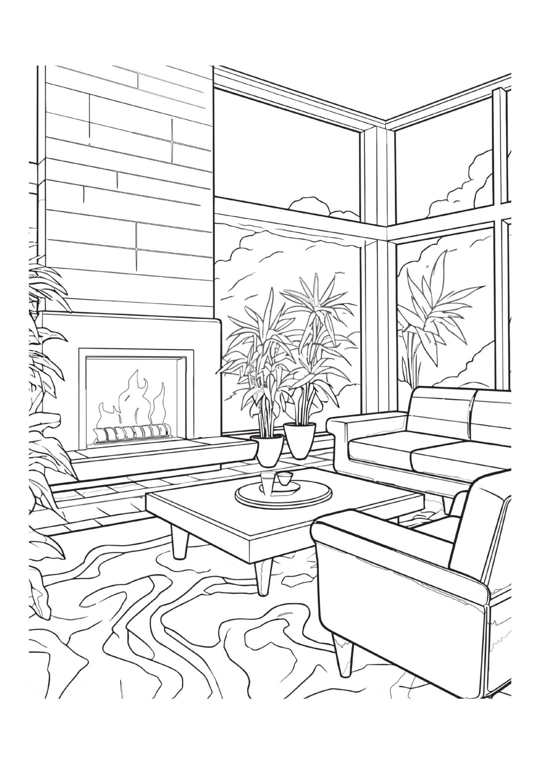 Blissful Scenes Coloring Pages: Serenity in Every Stroke