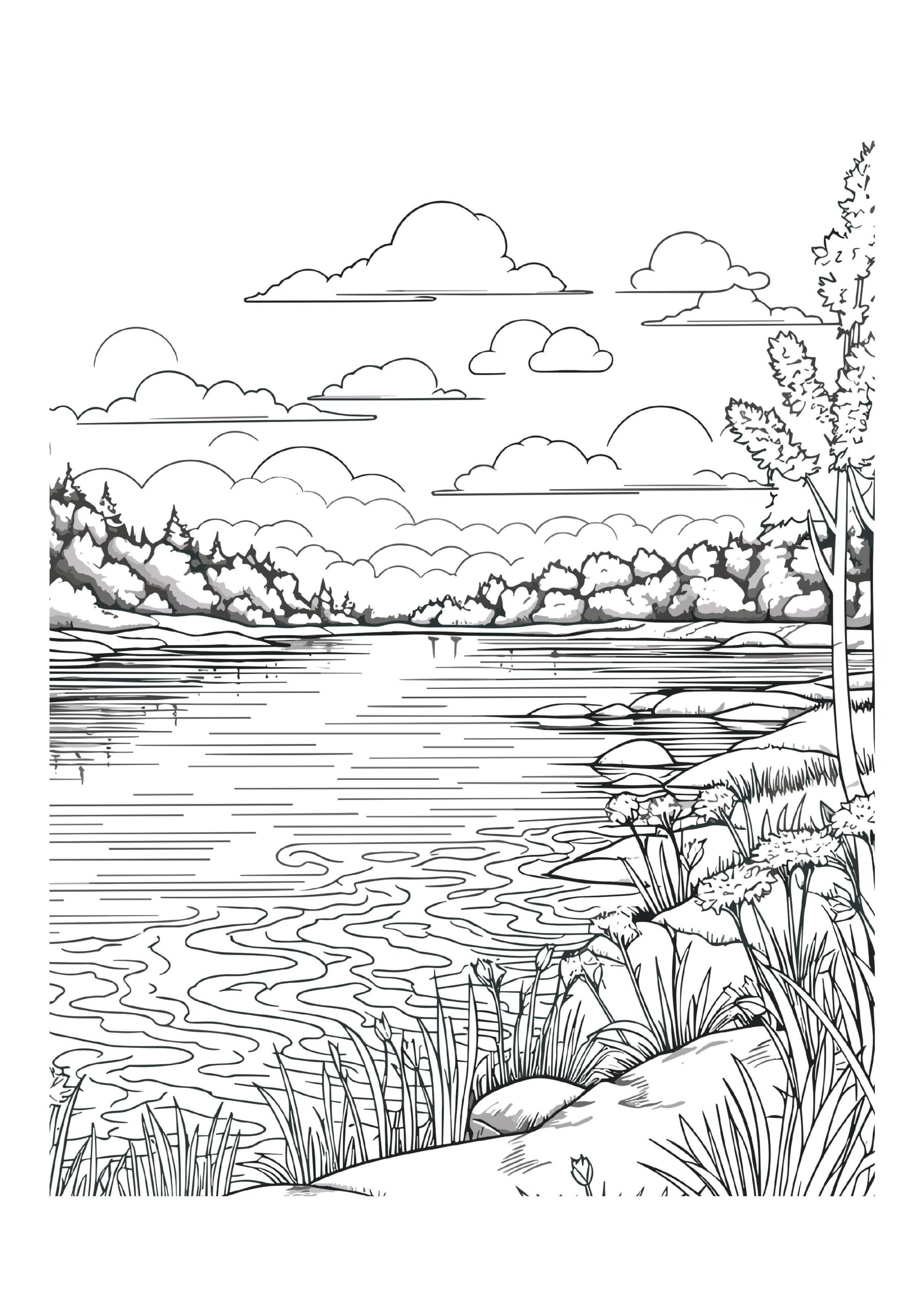 Blissful Scenes Coloring Pages: Serenity in Every Stroke