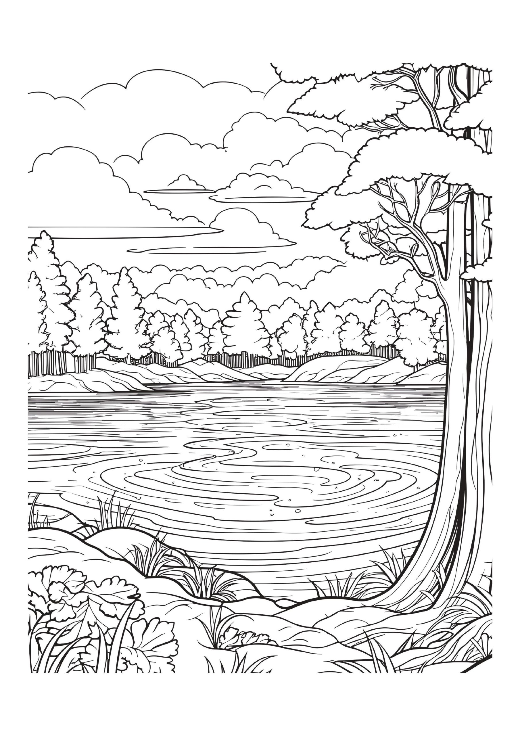Blissful Scenes Coloring Pages: Serenity in Every Stroke