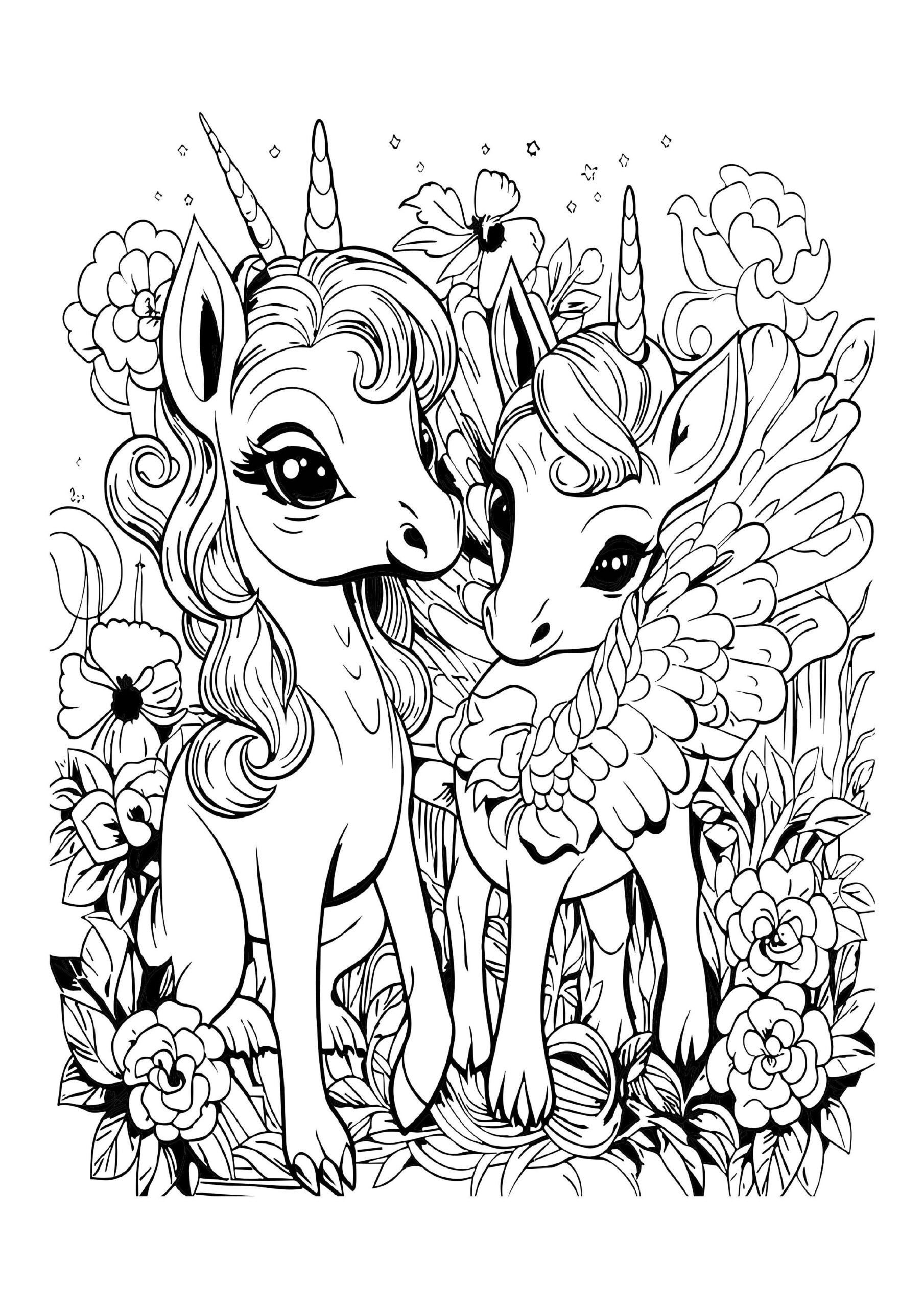 Whimsical Animal Portrait Coloring Pages I Creativity Unleashed