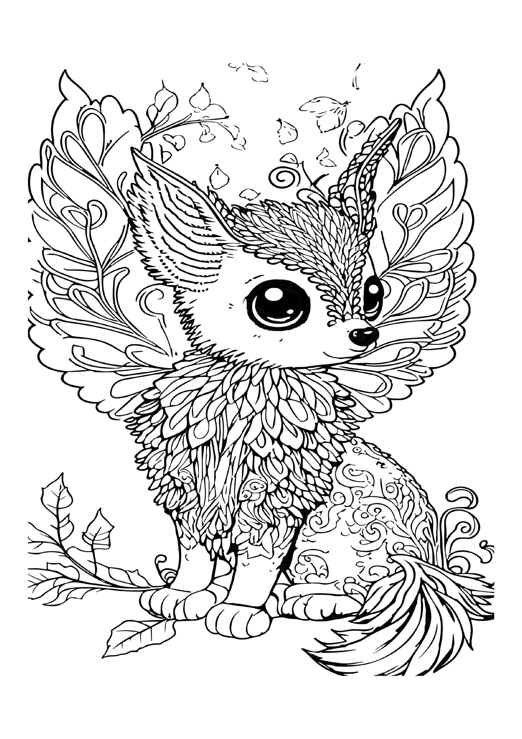 Whimsical Animal Portrait Coloring Pages I Creativity Unleashed