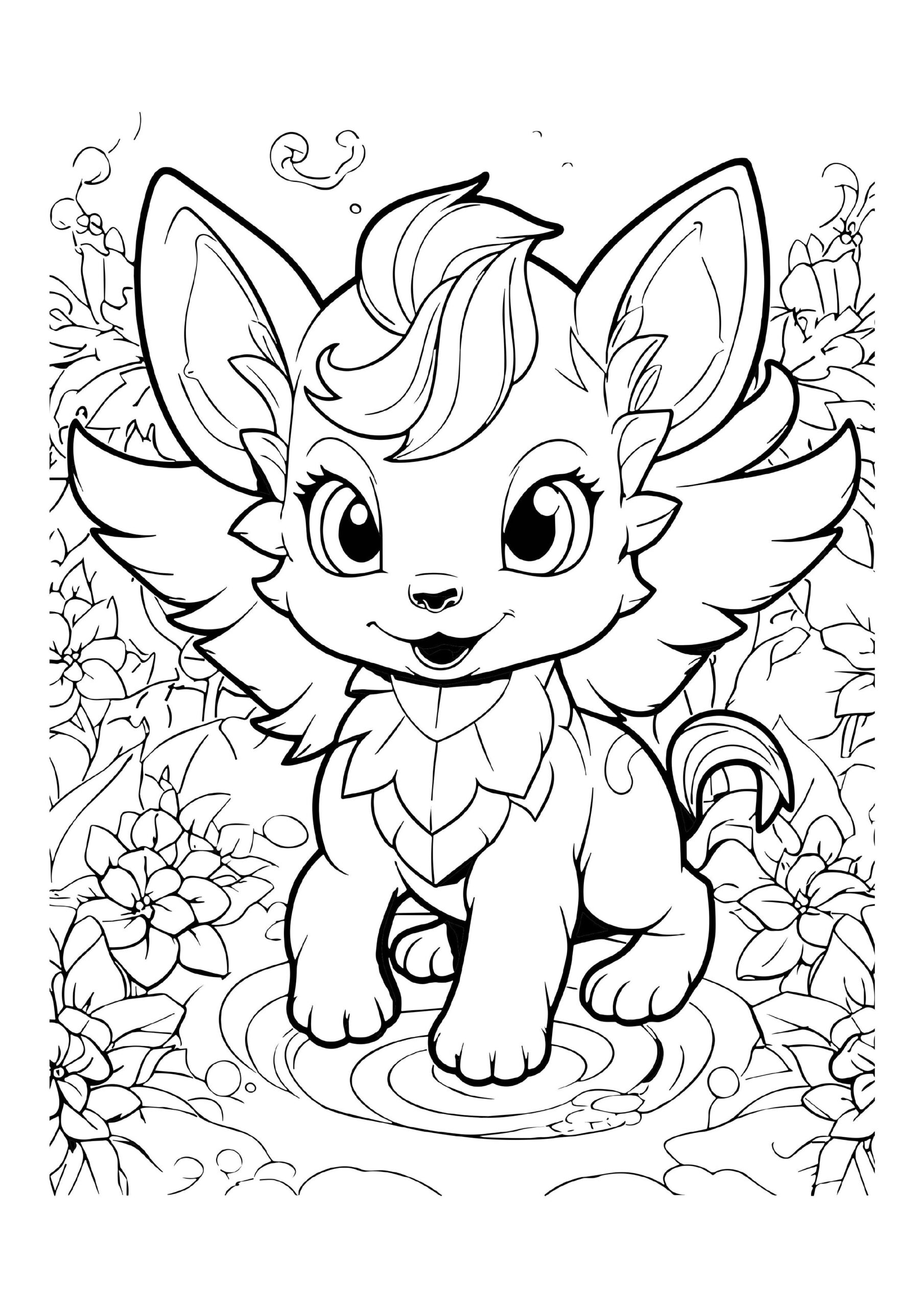 Whimsical Animal Portrait Coloring Pages I Creativity Unleashed