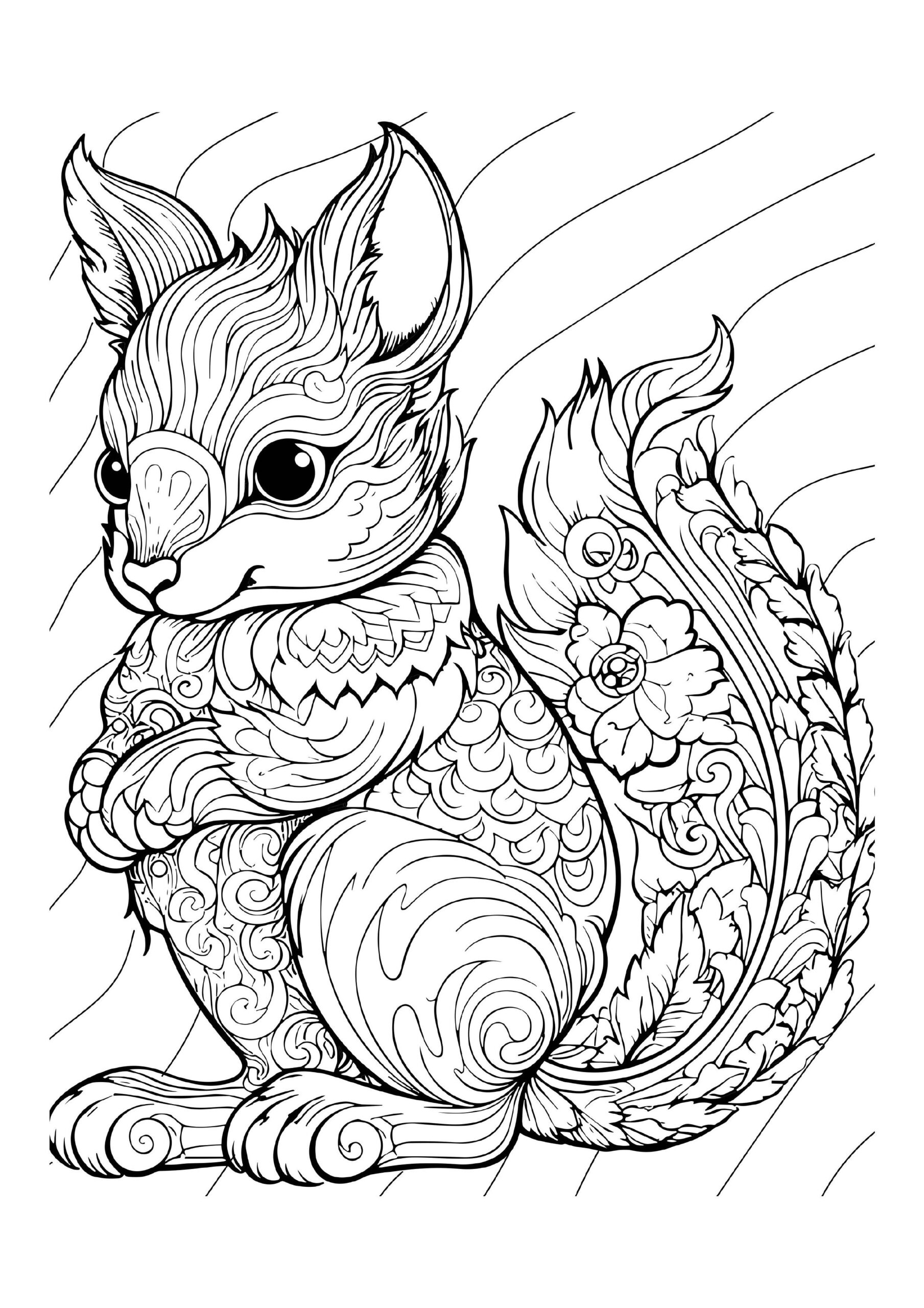 Whimsical Animal Portrait Coloring Pages I Creativity Unleashed