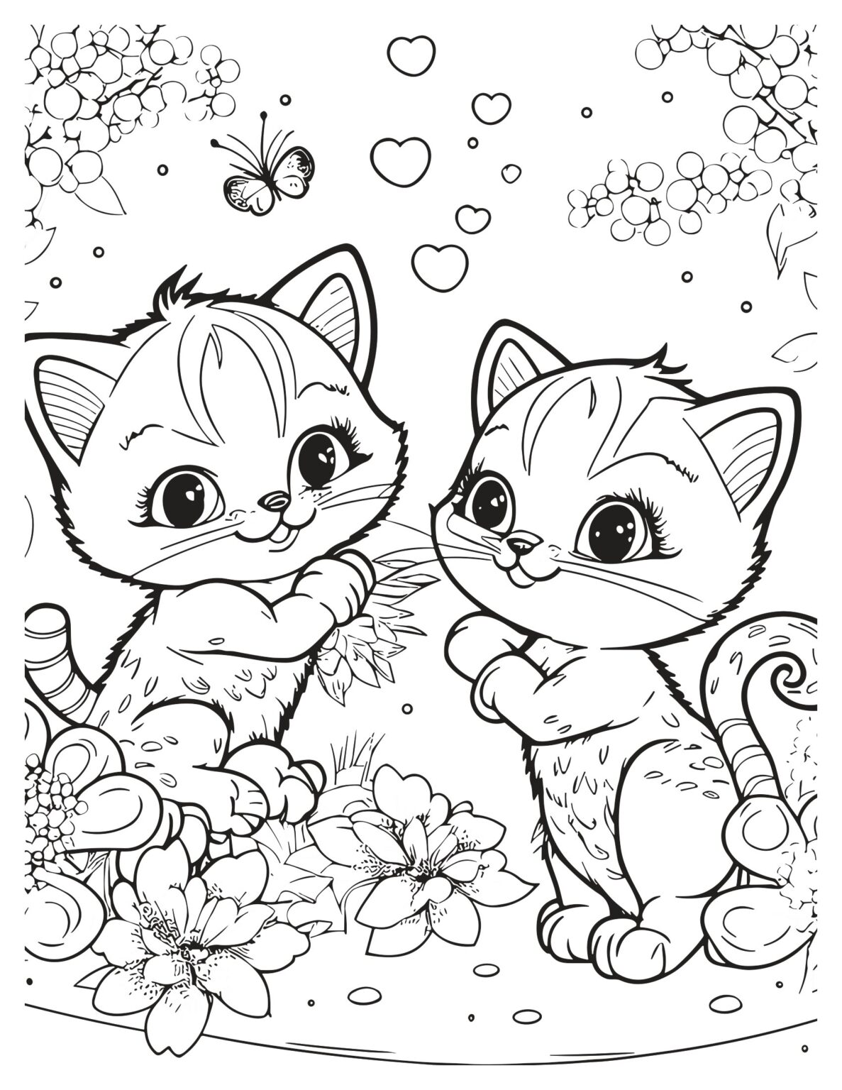 Kittens Galore Coloring Pages: Adorable Designs For Cat Lovers