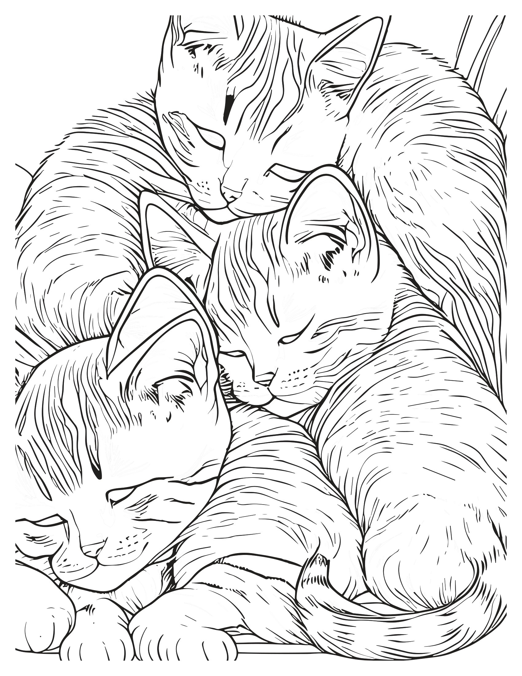 Kittens Galore Coloring Pages: Adorable Designs For Cat Lovers