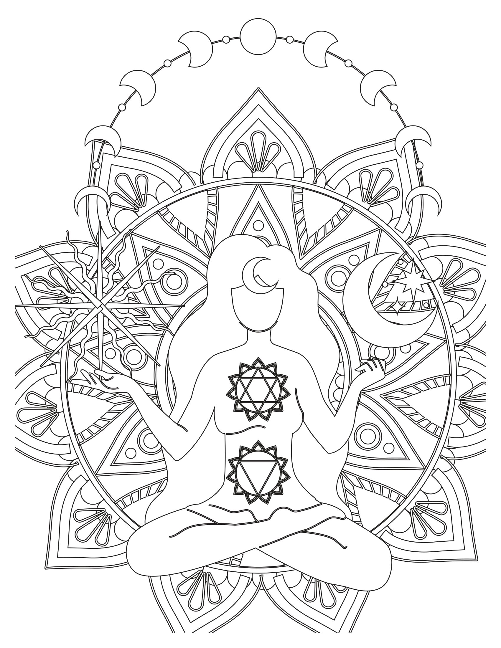 Celestial Harmony Coloring Pages: Explore Cosmic Designs