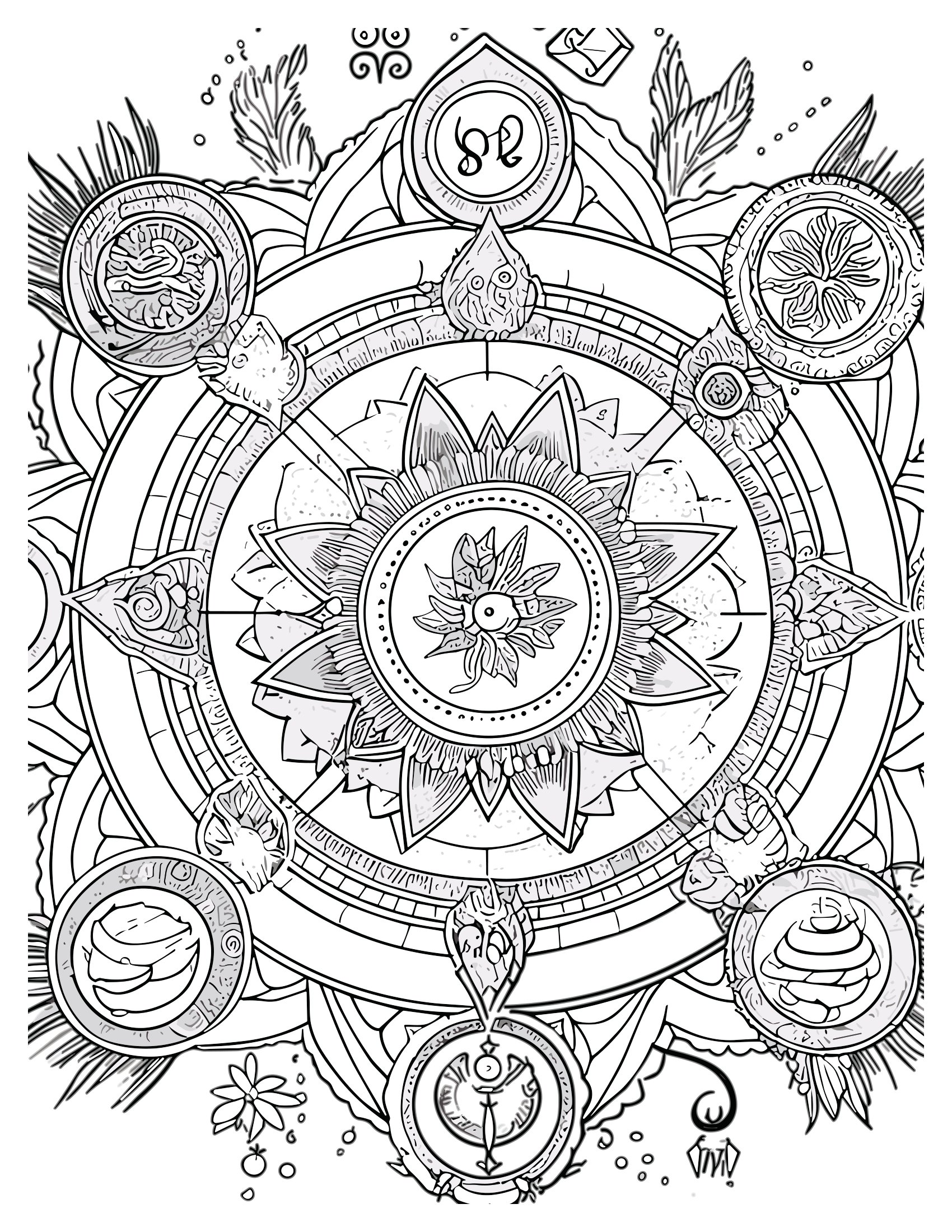 Celestial Harmony Coloring Pages: Explore Cosmic Designs