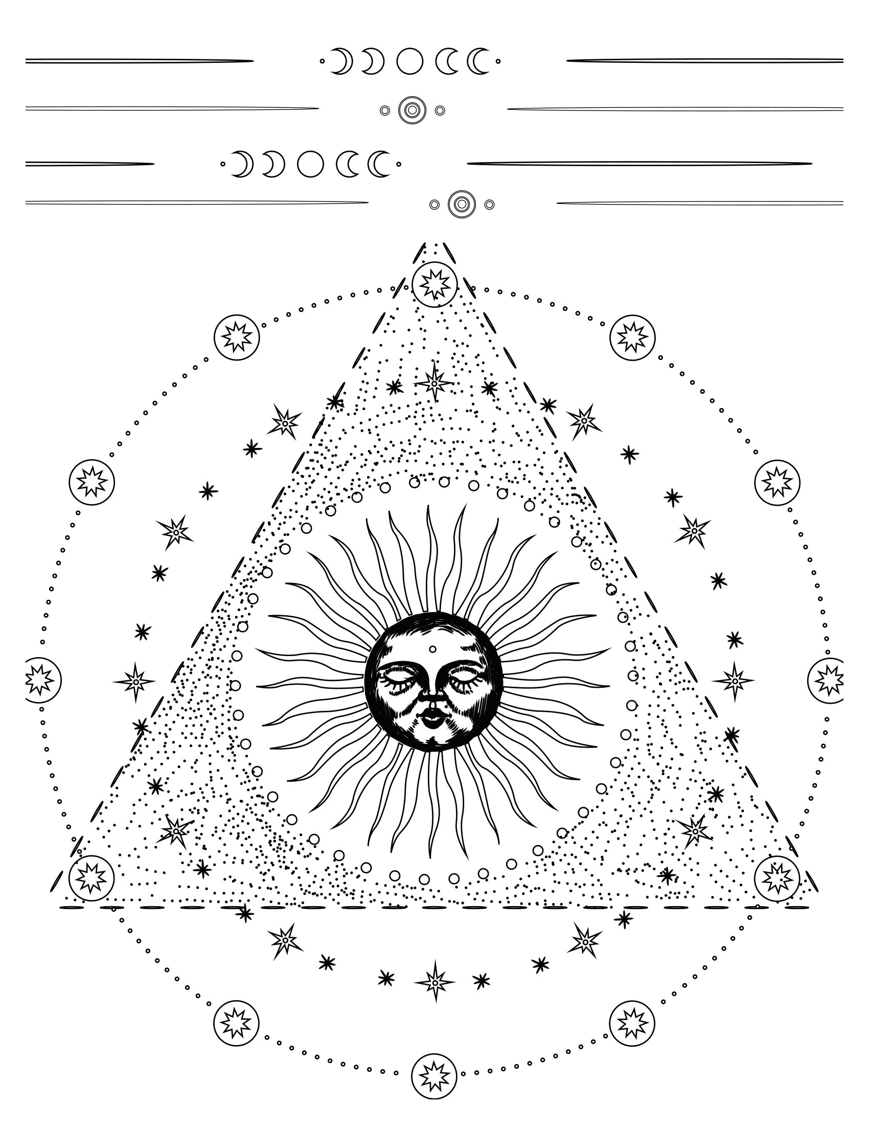 Celestial Harmony Coloring Pages: Explore Cosmic Designs