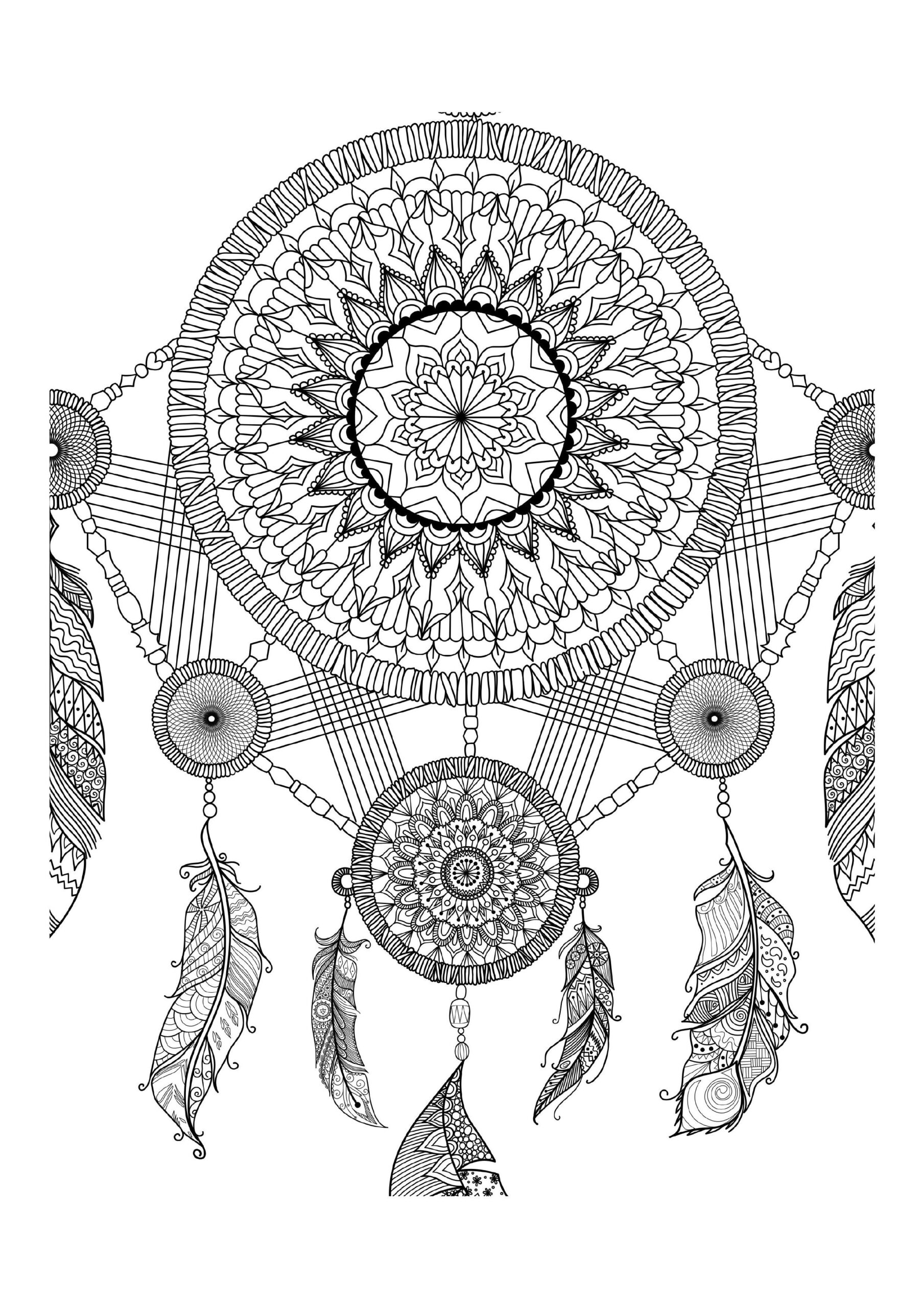 Dream Catcher Magic Coloring Pages I Capture Dreams in Color