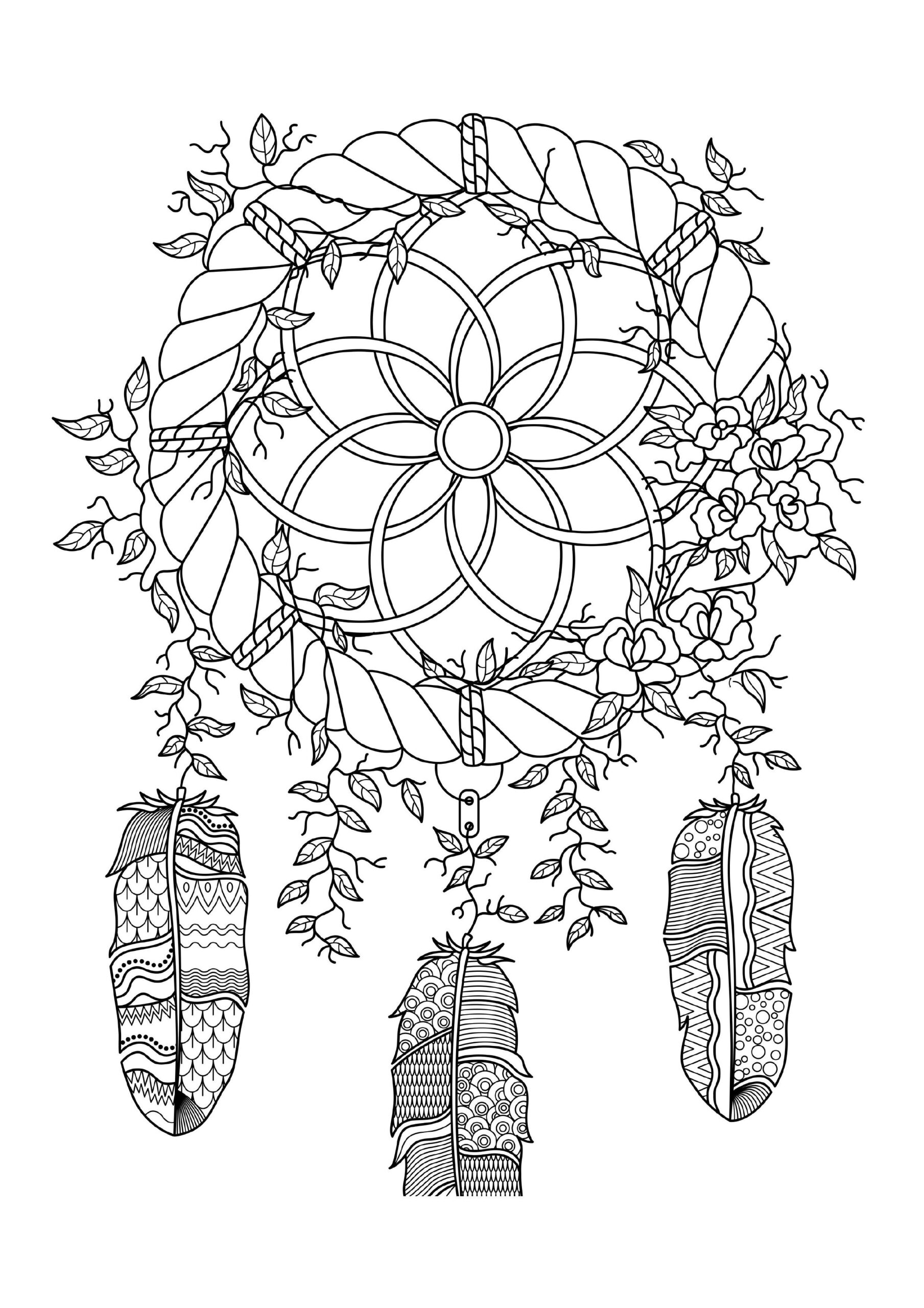 Dream Catcher Magic Coloring Pages I Capture Dreams in Color