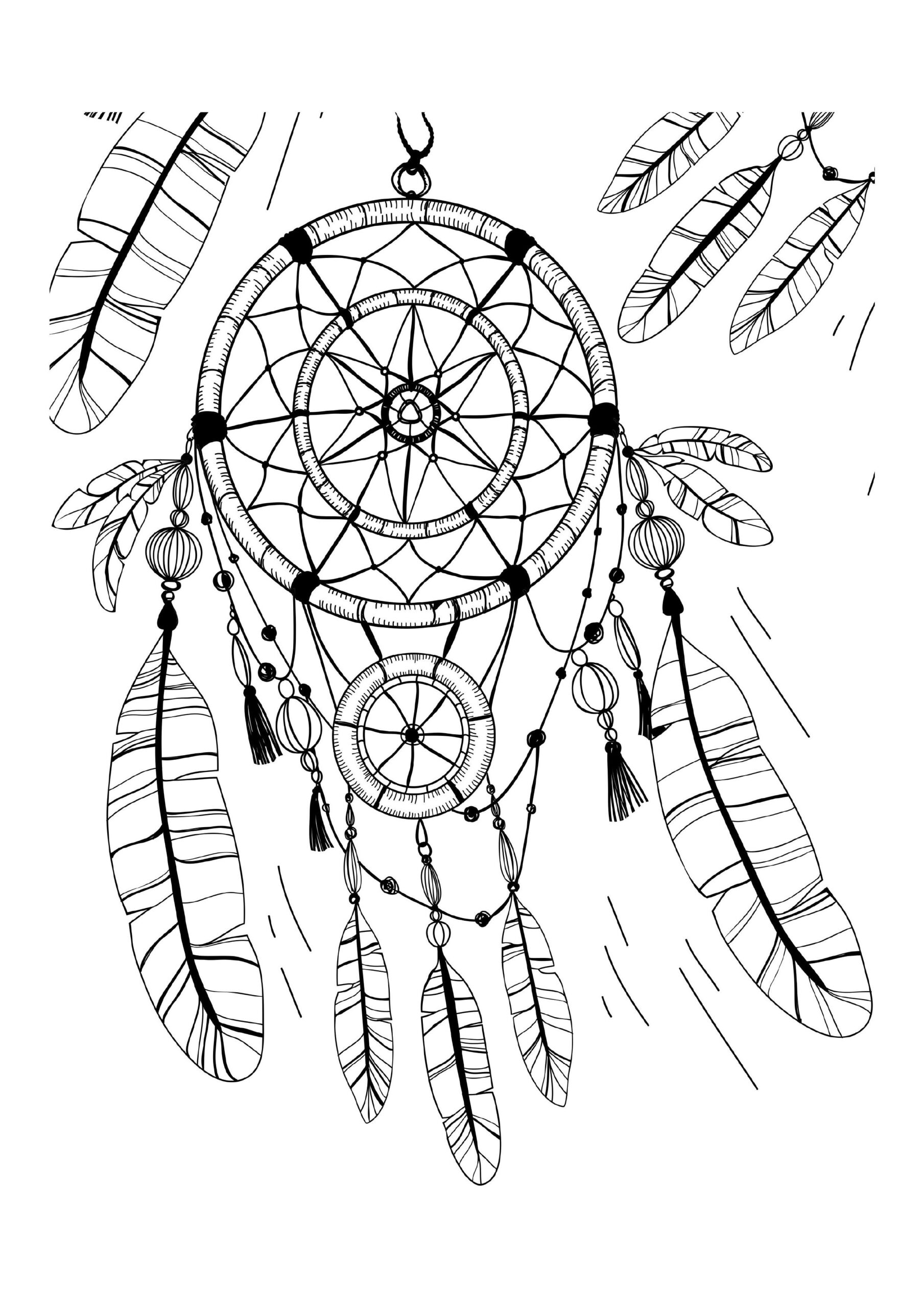 Dream Catcher Magic Coloring Pages I Capture Dreams in Color