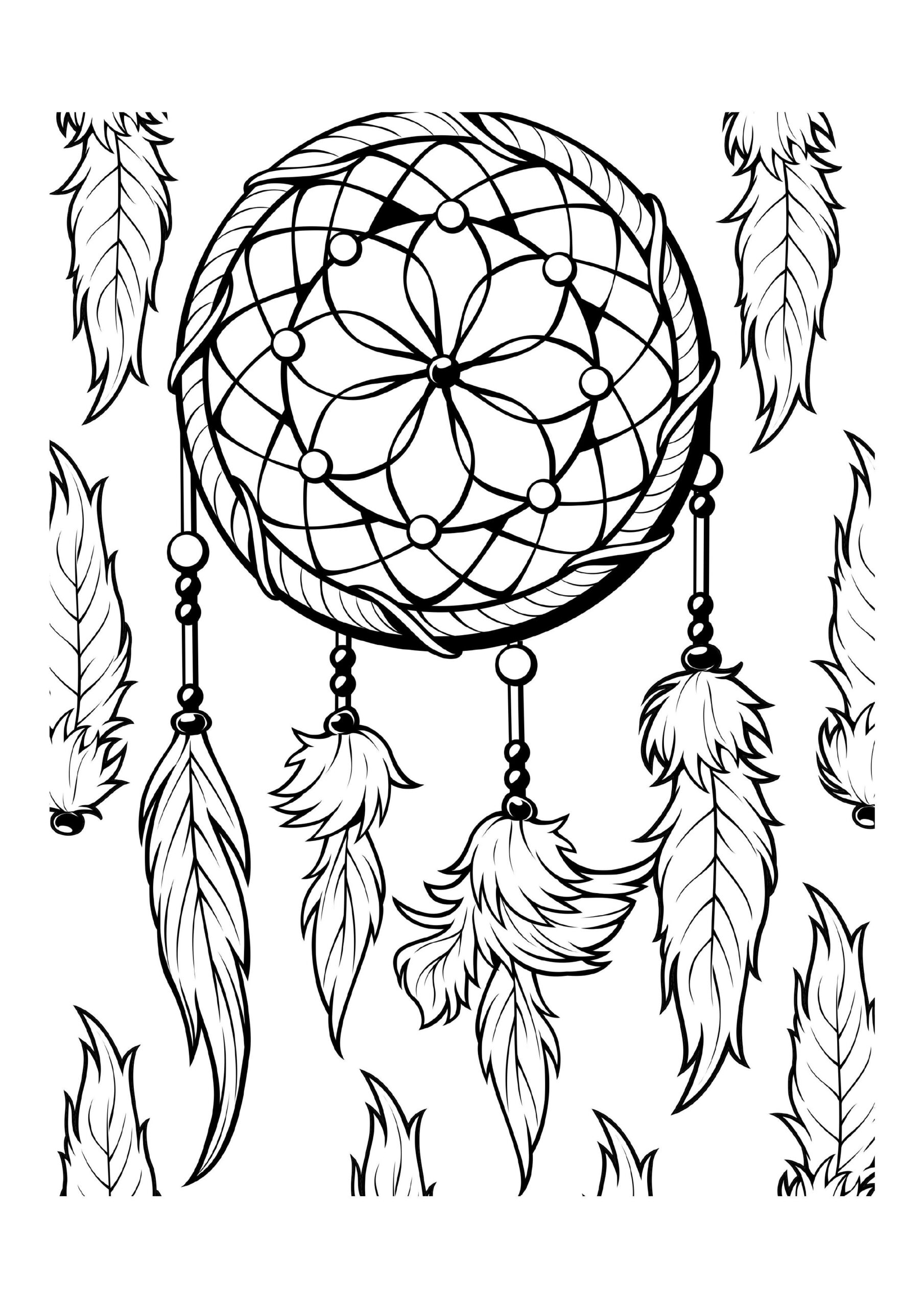Dream Catcher Magic Coloring Pages I Capture Dreams in Color