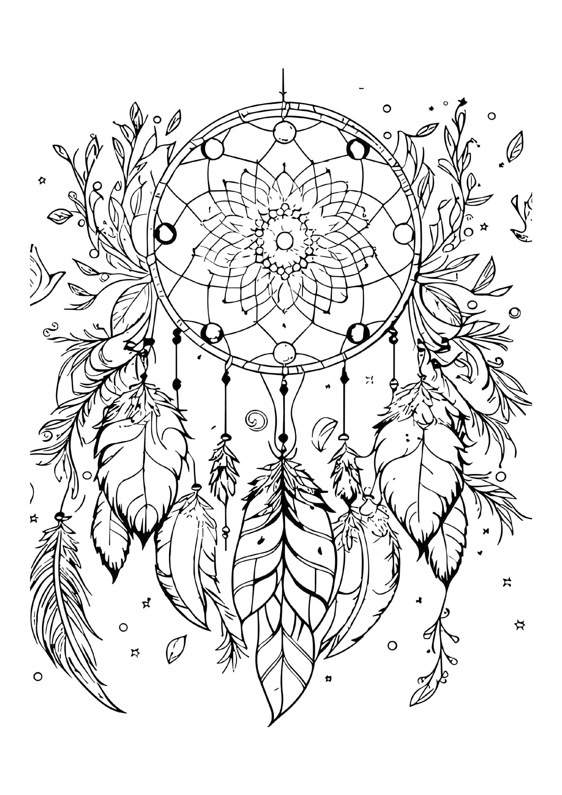 Dream Catcher Magic Coloring Pages I Capture Dreams in Color