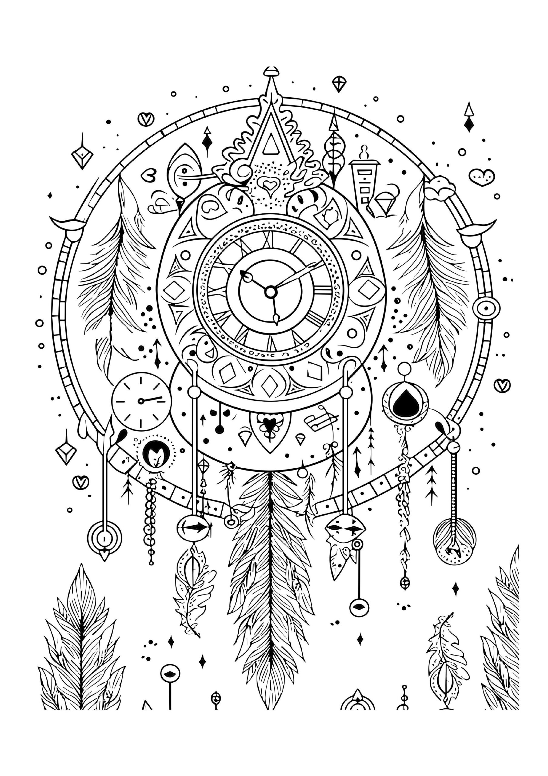 Dream Catcher Magic Coloring Pages I Capture Dreams in Color