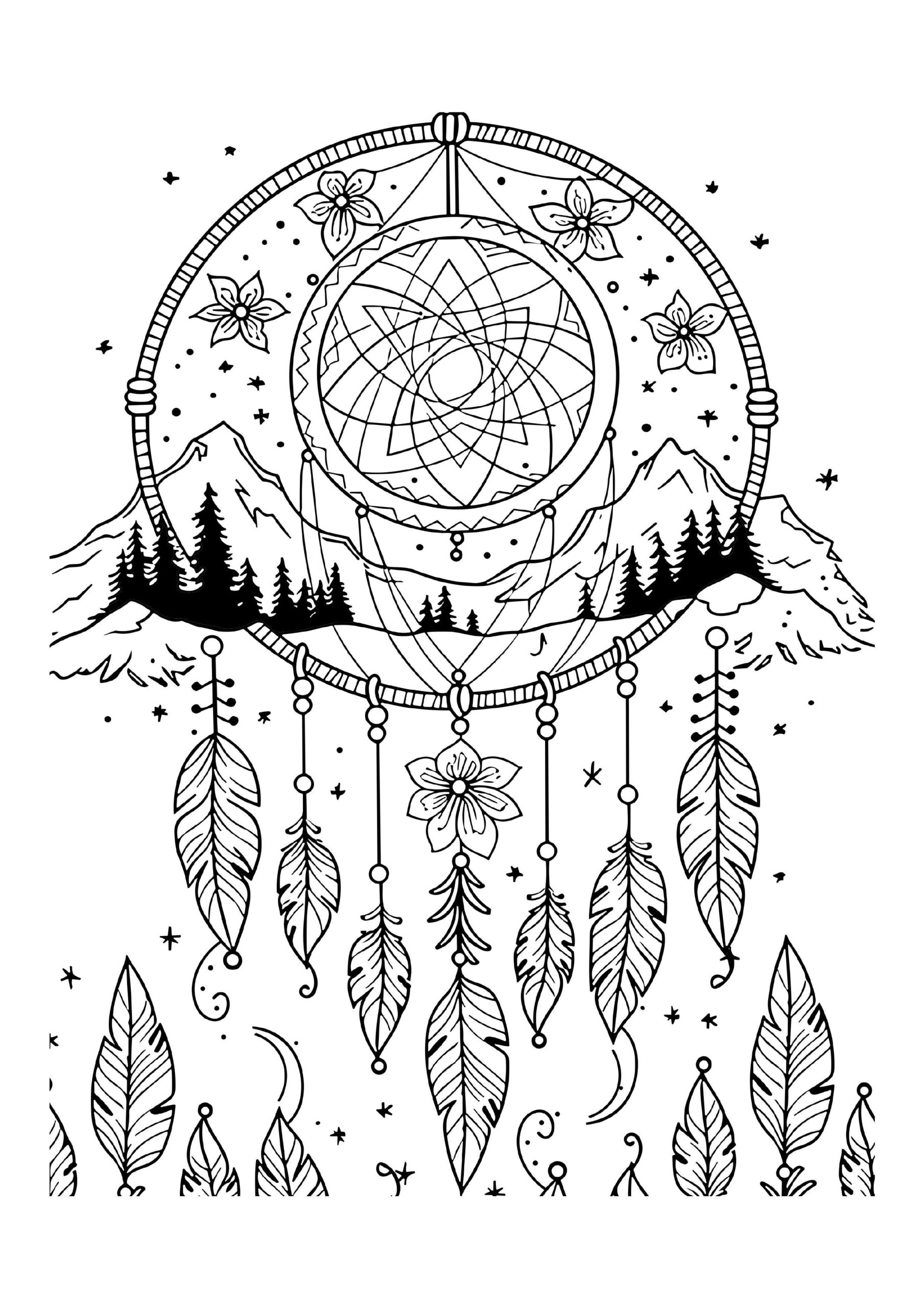 Dream Catcher Magic Coloring Pages I Capture Dreams in Color