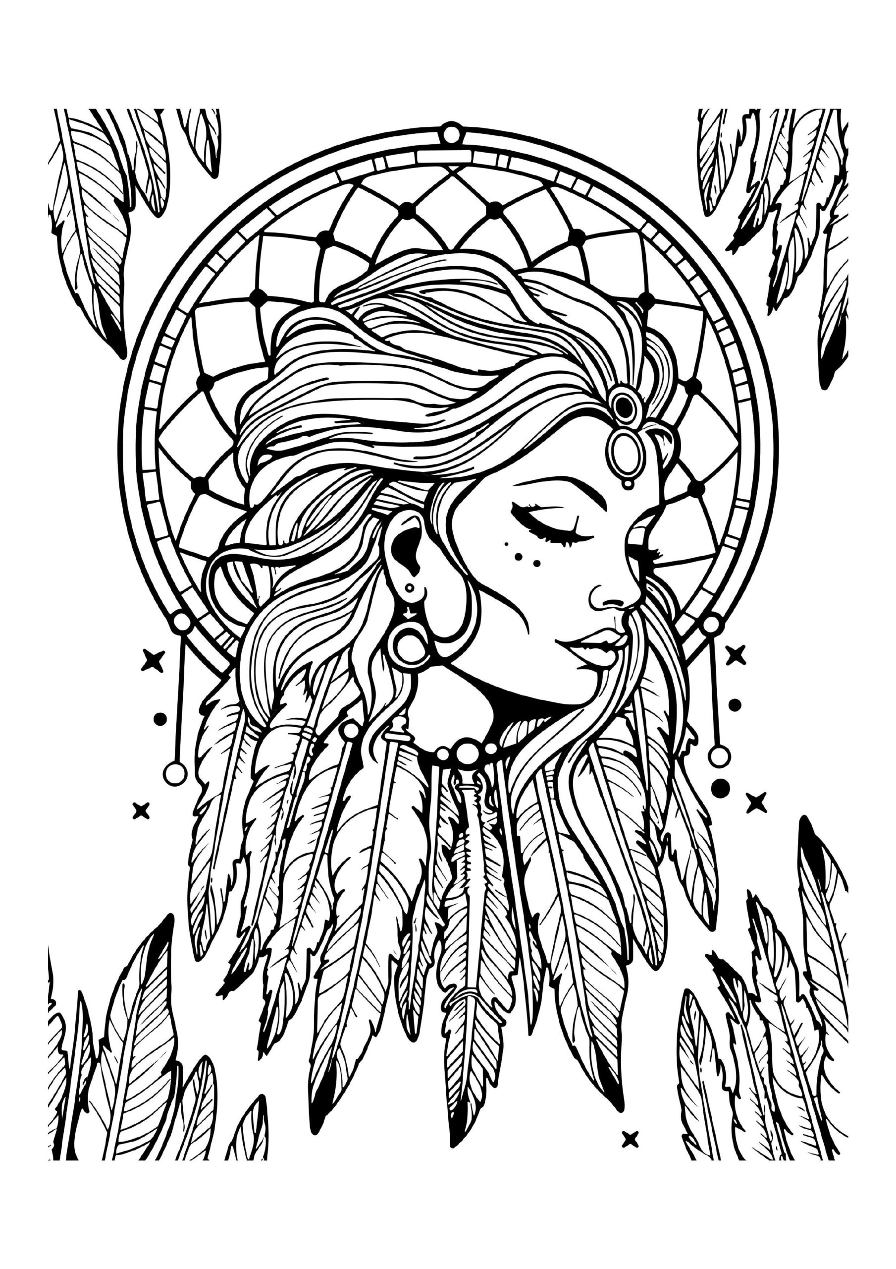 Dream Catcher Magic Coloring Pages I Capture Dreams in Color