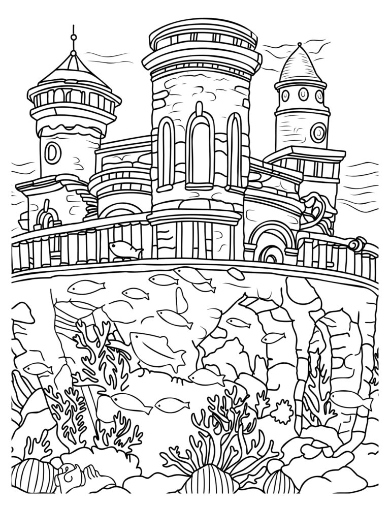 Majestic Underwater Kingdom Coloring Pages I Discover Serenity