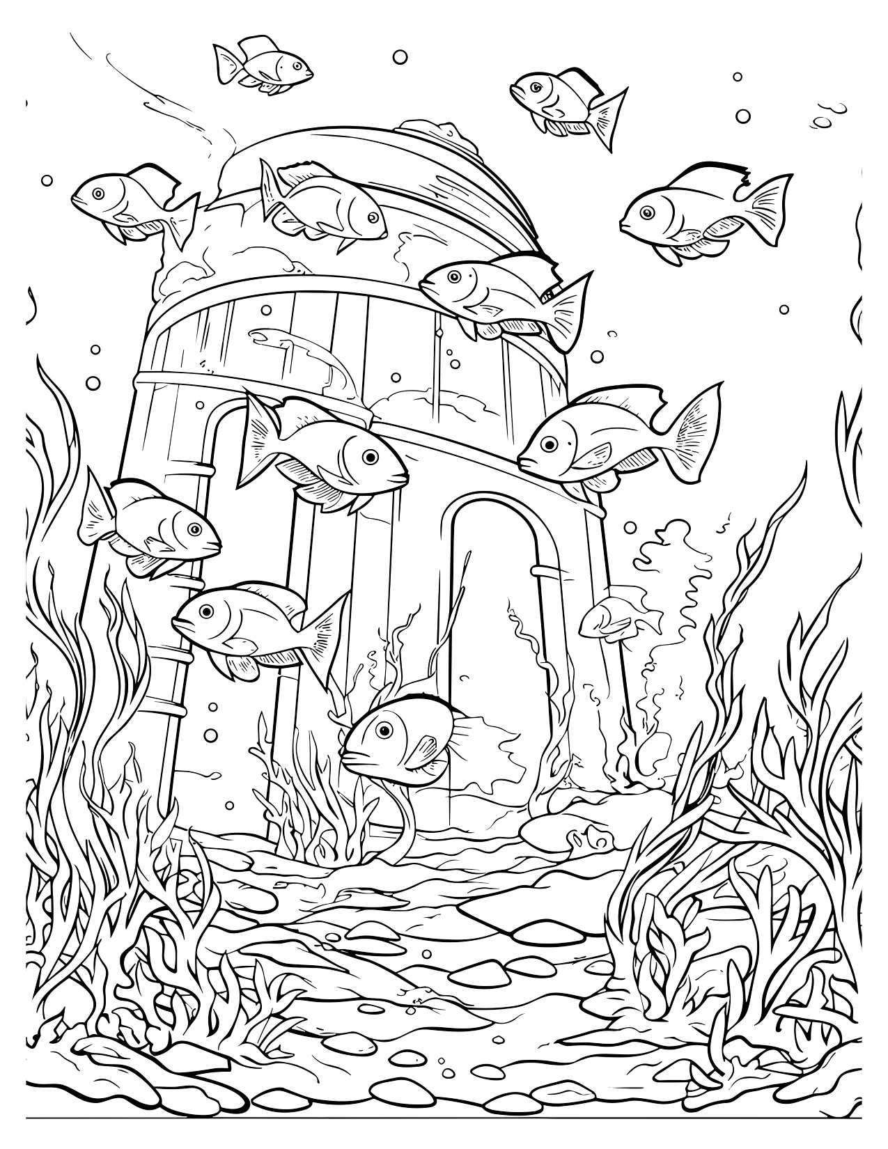 Majestic Underwater Kingdom Coloring Pages I Discover Serenity