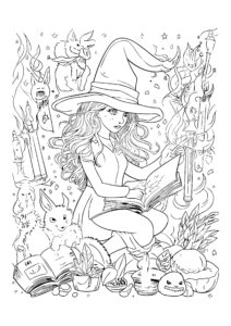 Enchanting Book of Spells Coloring Pages I Cast your Creativity