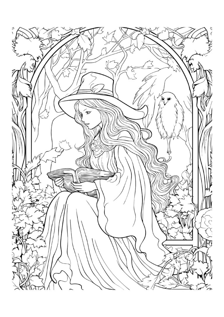 Enchanting Book of Spells Coloring Pages I Cast your Creativity