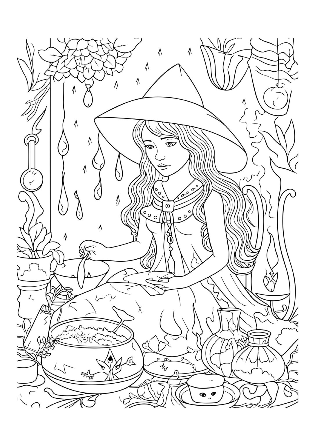 Enchanting Book of Spells Coloring Pages I Cast your Creativity