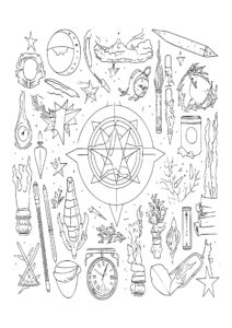 Enchanting Book of Spells Coloring Pages I Cast your Creativity