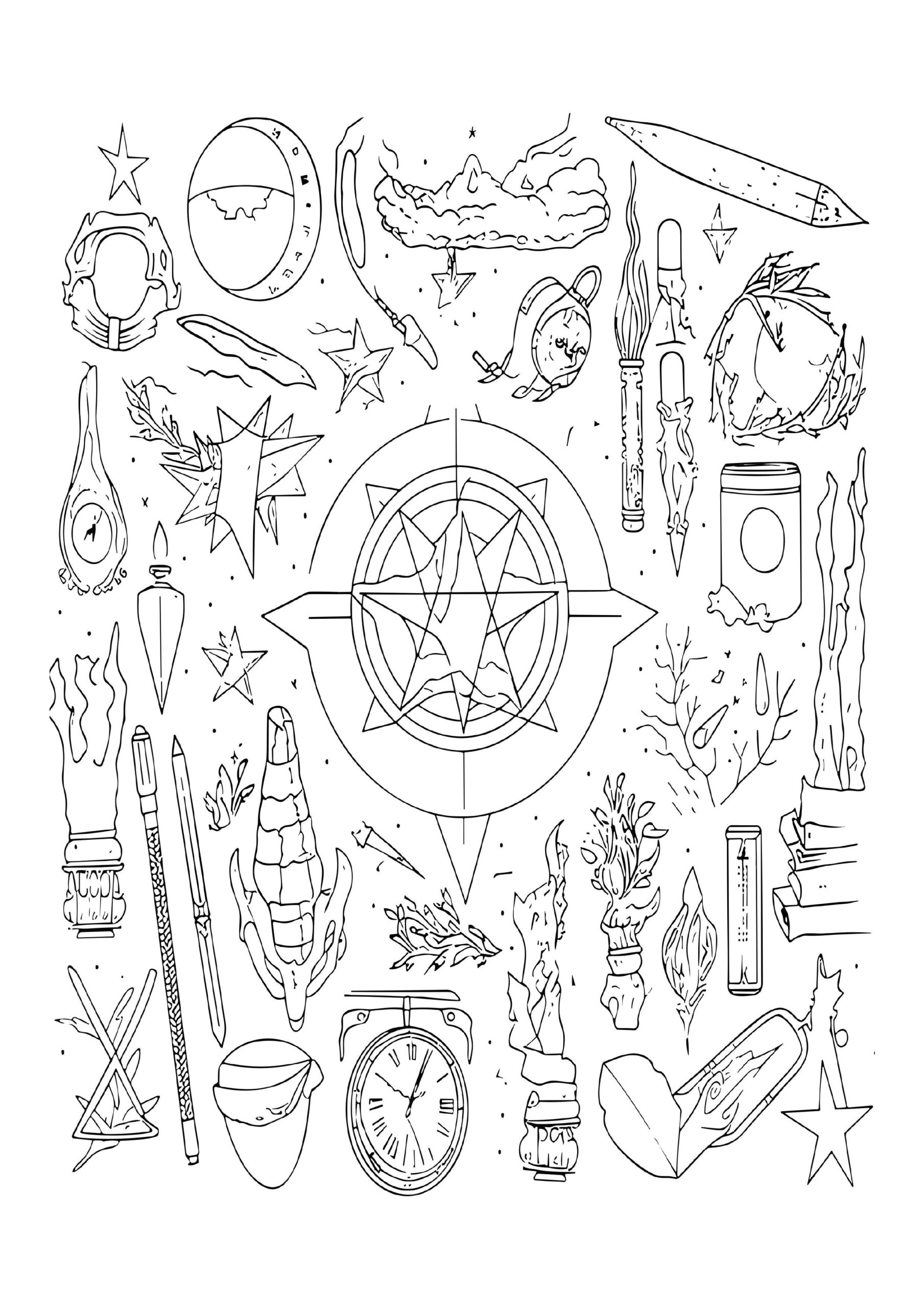Enchanting Book of Spells Coloring Pages I Cast your Creativity