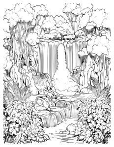 Tranquil Rainforest Canopy Coloring Pages For Nature's Beauty