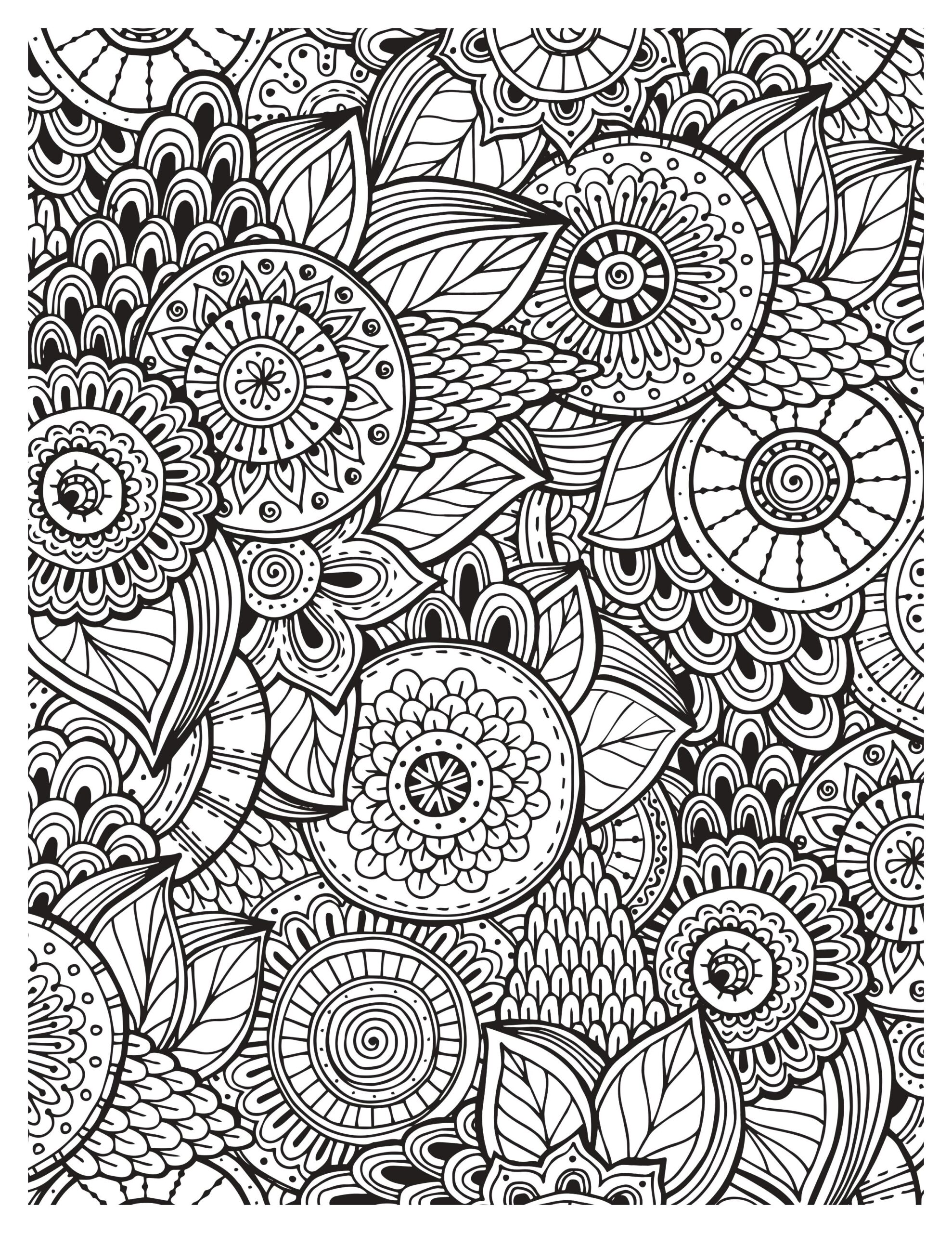 Mindful Mandala Garden Coloring Pages I Serene Escapes