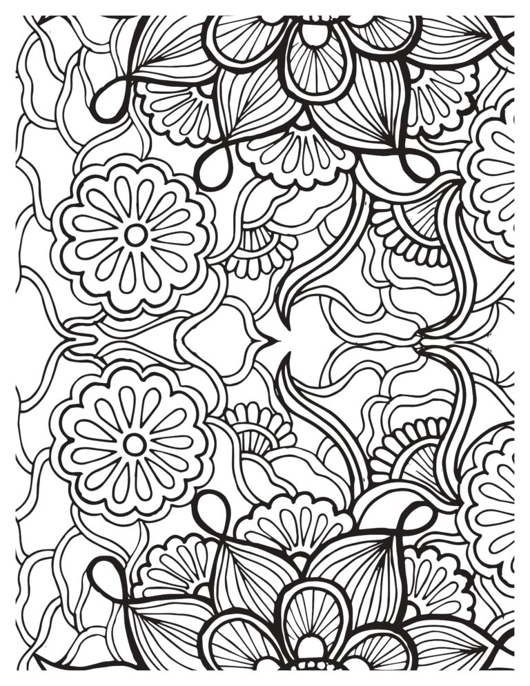 Mindful Mandala Garden Coloring Pages I Serene Escapes