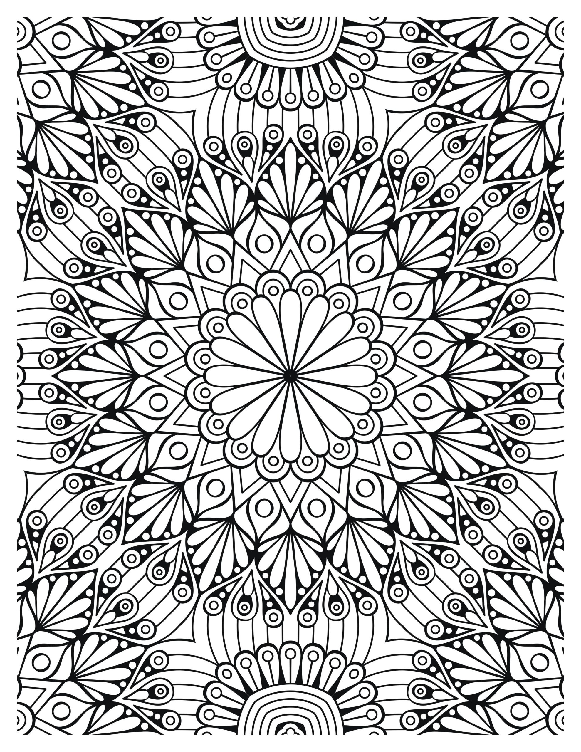 Mindful Mandala Garden Coloring Pages I Serene Escapes
