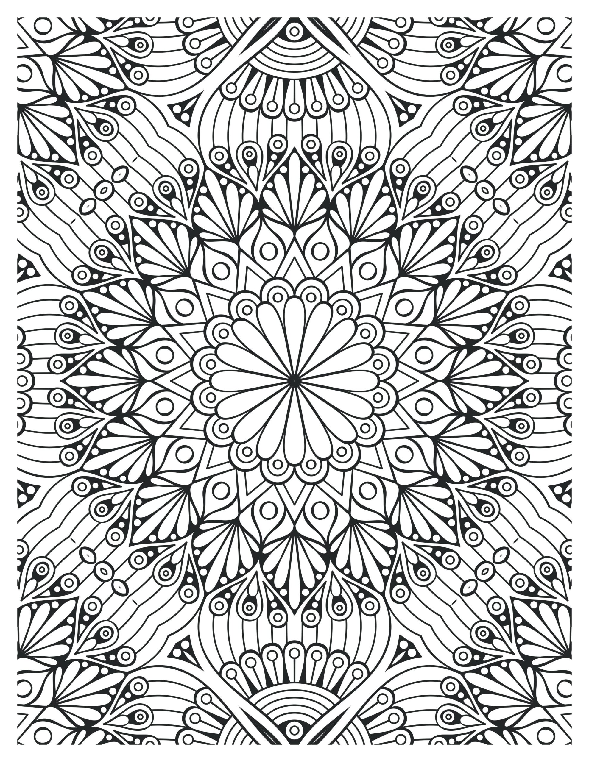 Mindful Mandala Garden Coloring Pages I Serene Escapes