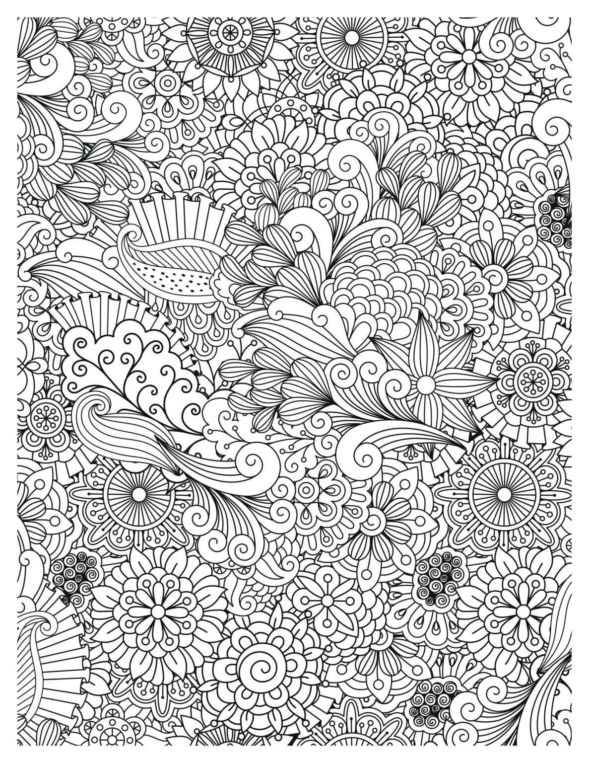 Mindful Mandala Garden Coloring Pages I Serene Escapes
