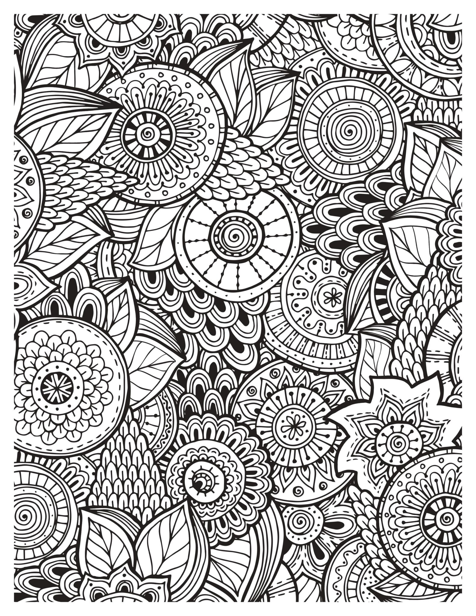 Mindful Mandala Garden Coloring Pages I Serene Escapes