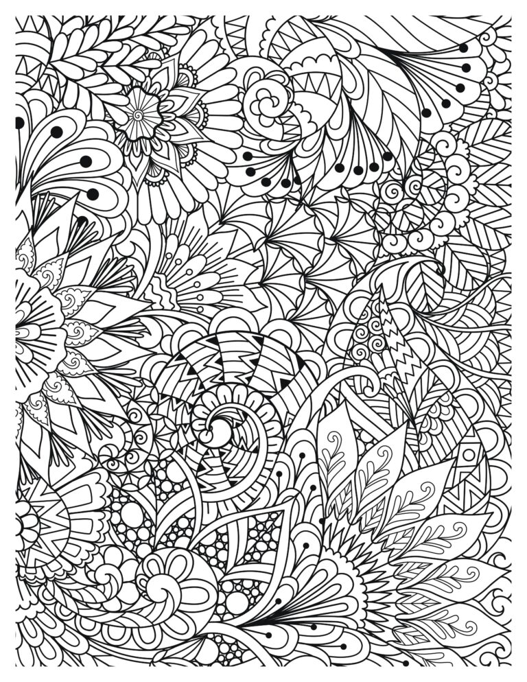 Mindful Mandala Garden Coloring Pages I Serene Escapes