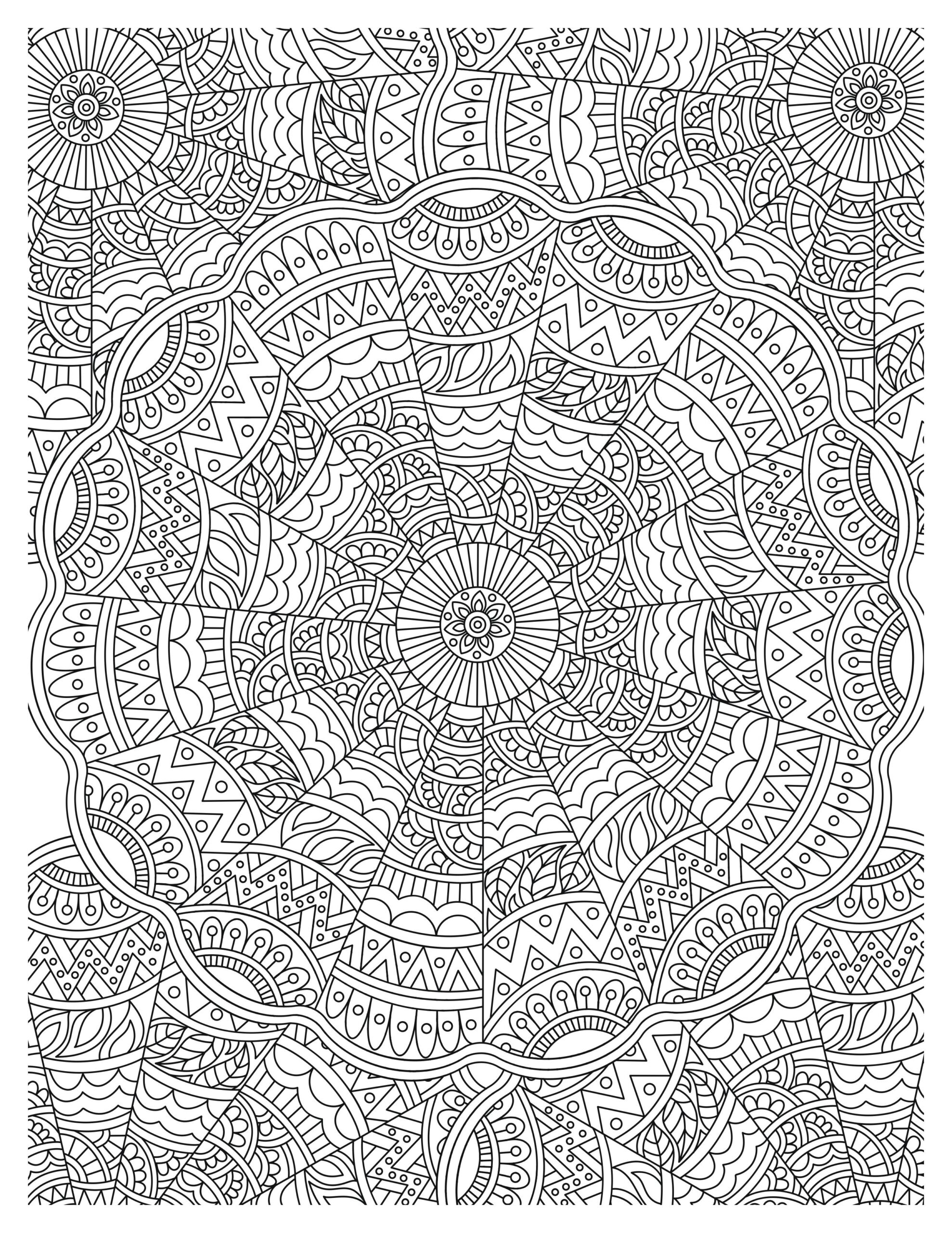 Mindful Mandala Garden Coloring Pages I Serene Escapes