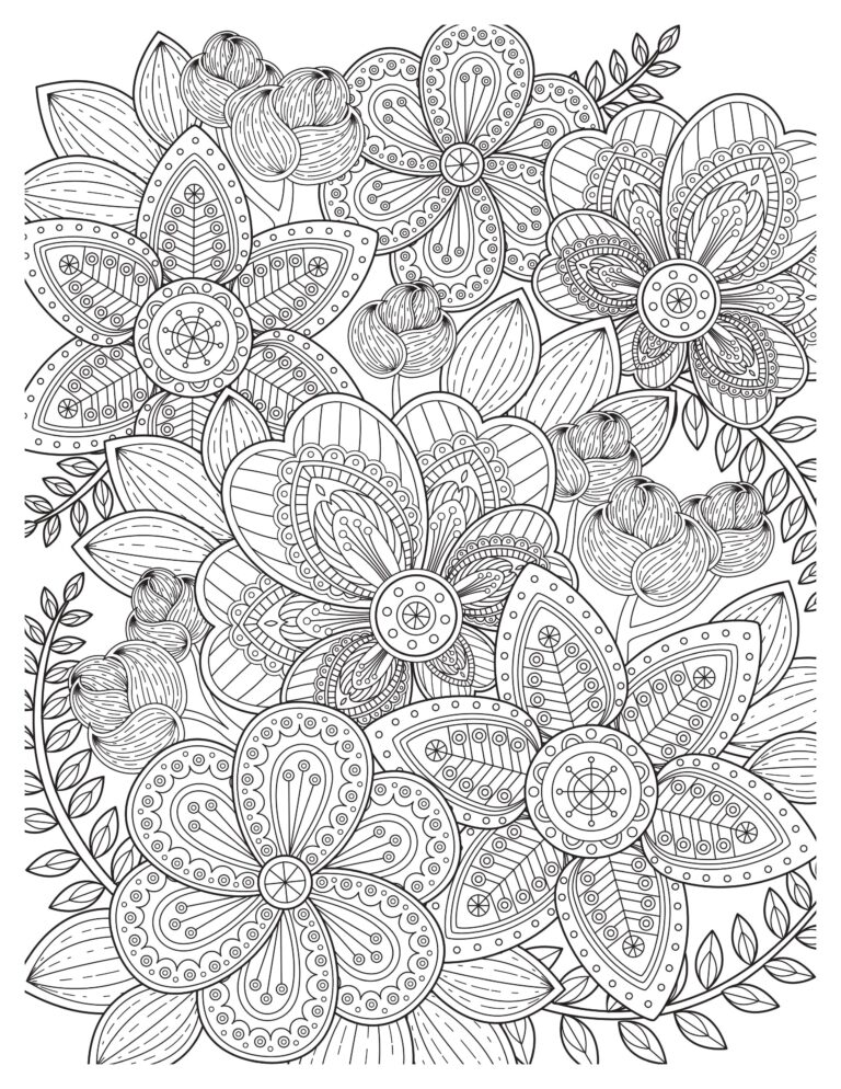 Mindful Mandala Garden Coloring Pages I Serene Escapes