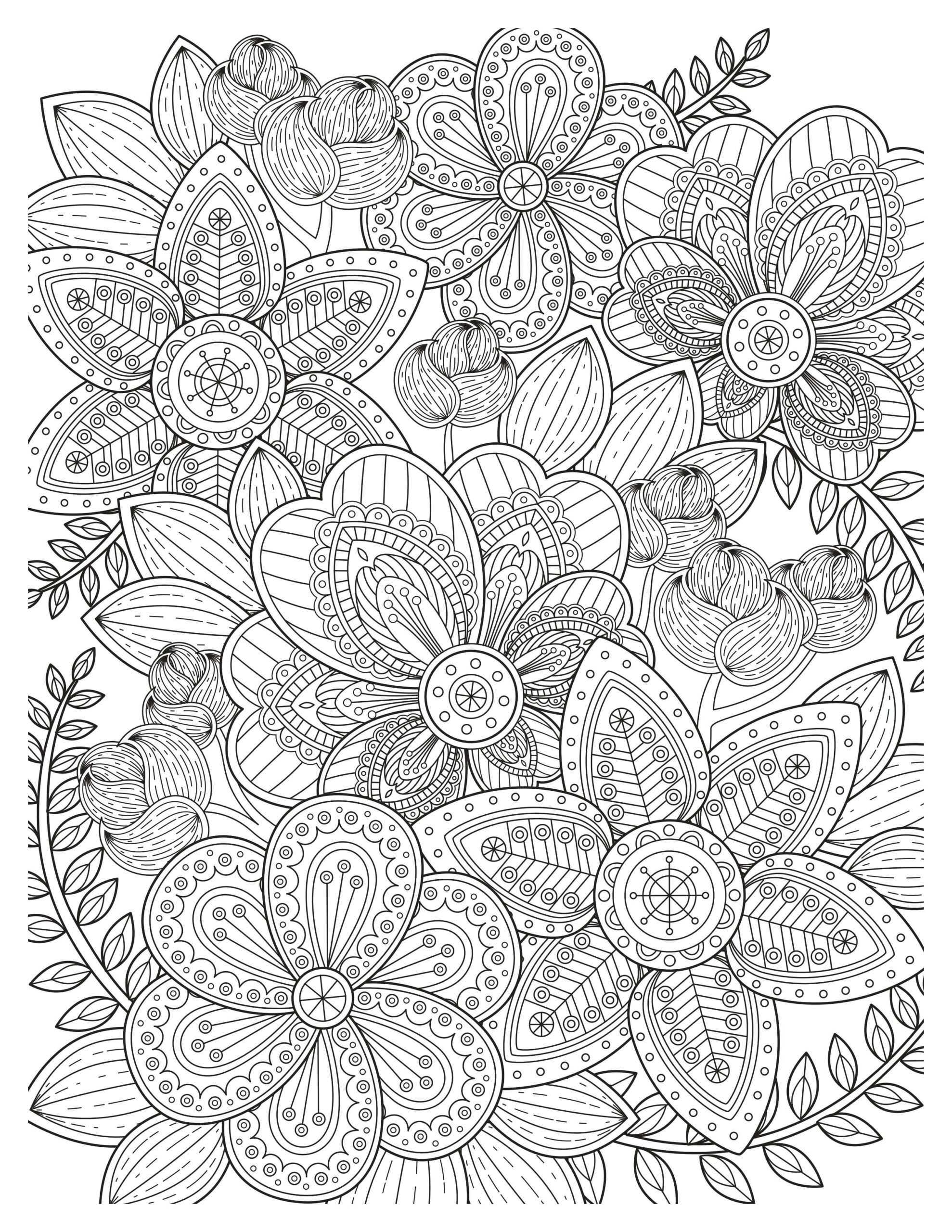 Mindful Mandala Garden Coloring Pages I Serene Escapes