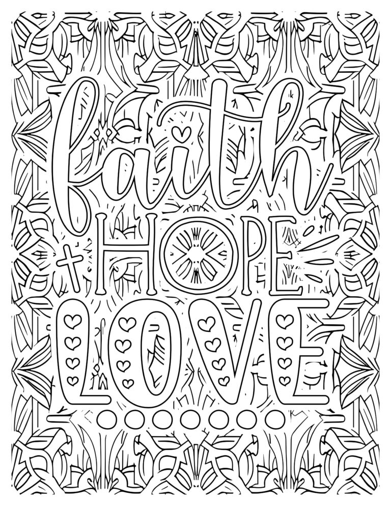 Inspirational Bible Verse Coloring Pages: Encouraging Designs