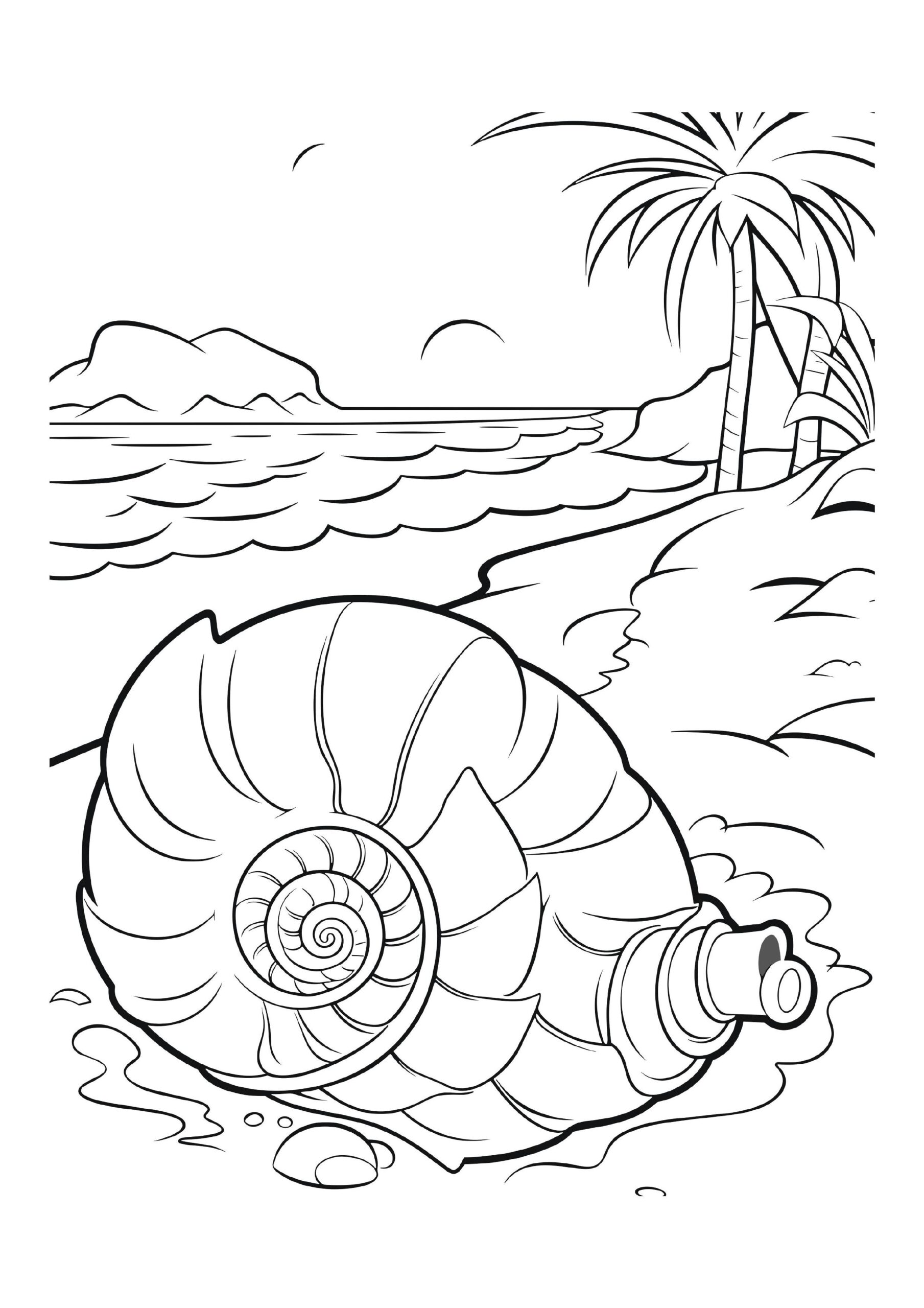 Seashell Treasures Coloring Pages I Beachside Bliss
