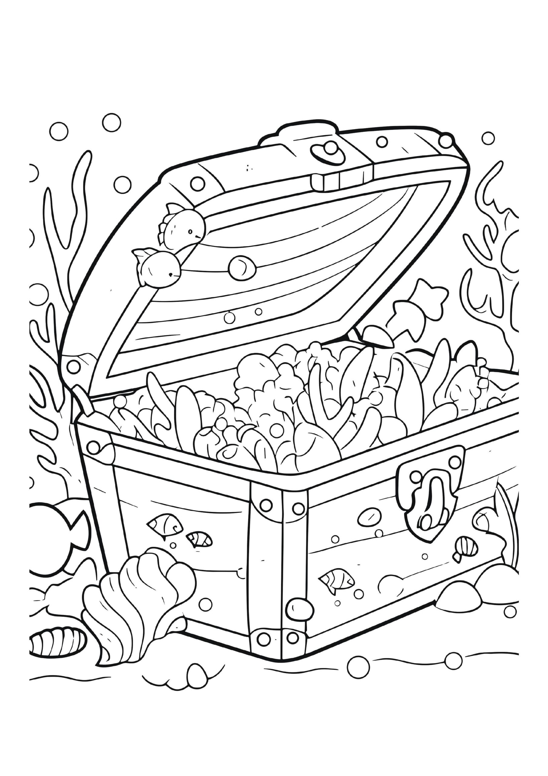 Seashell Treasures Coloring Pages I Beachside Bliss