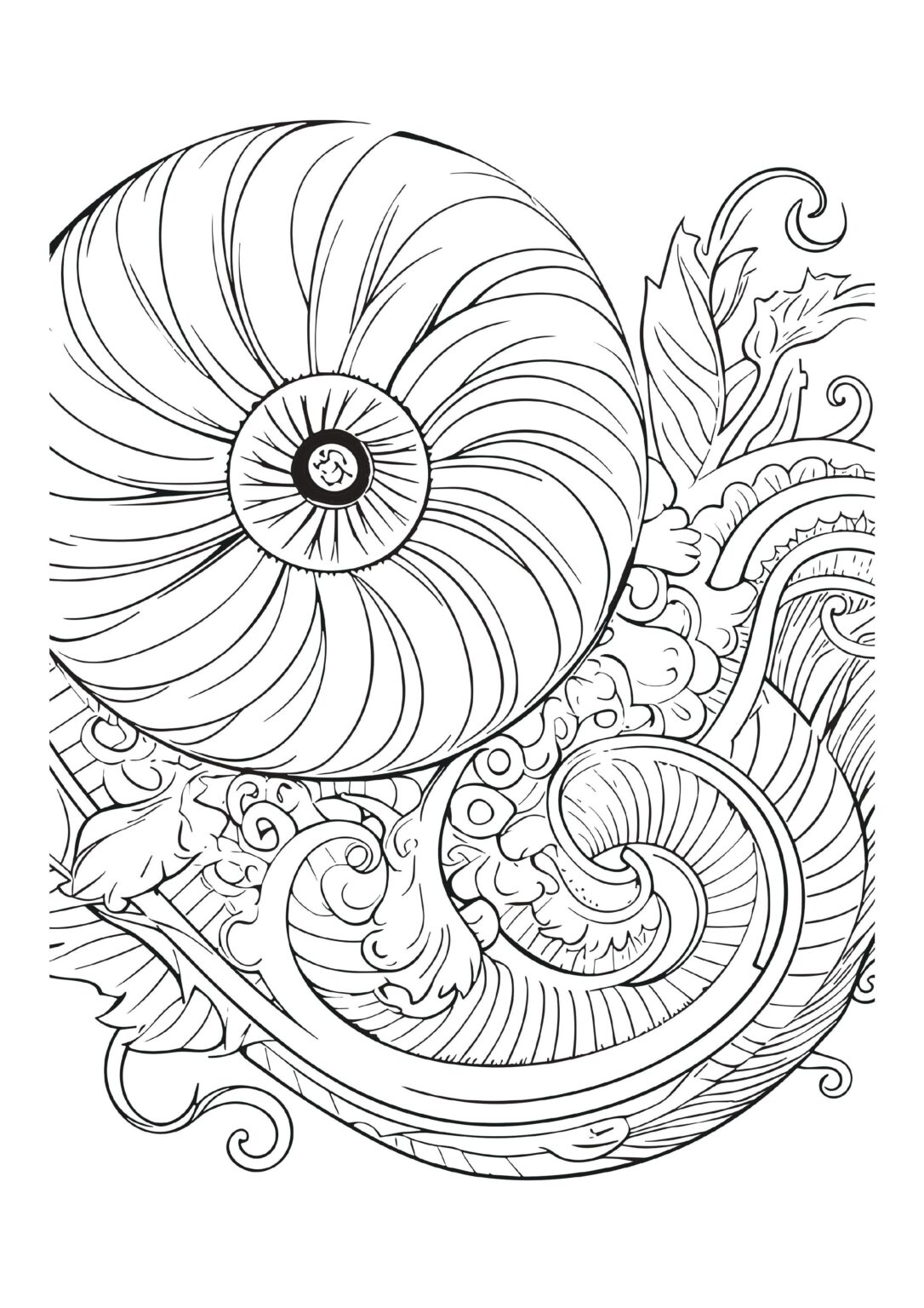 Seashell Treasures Coloring Pages I Beachside Bliss
