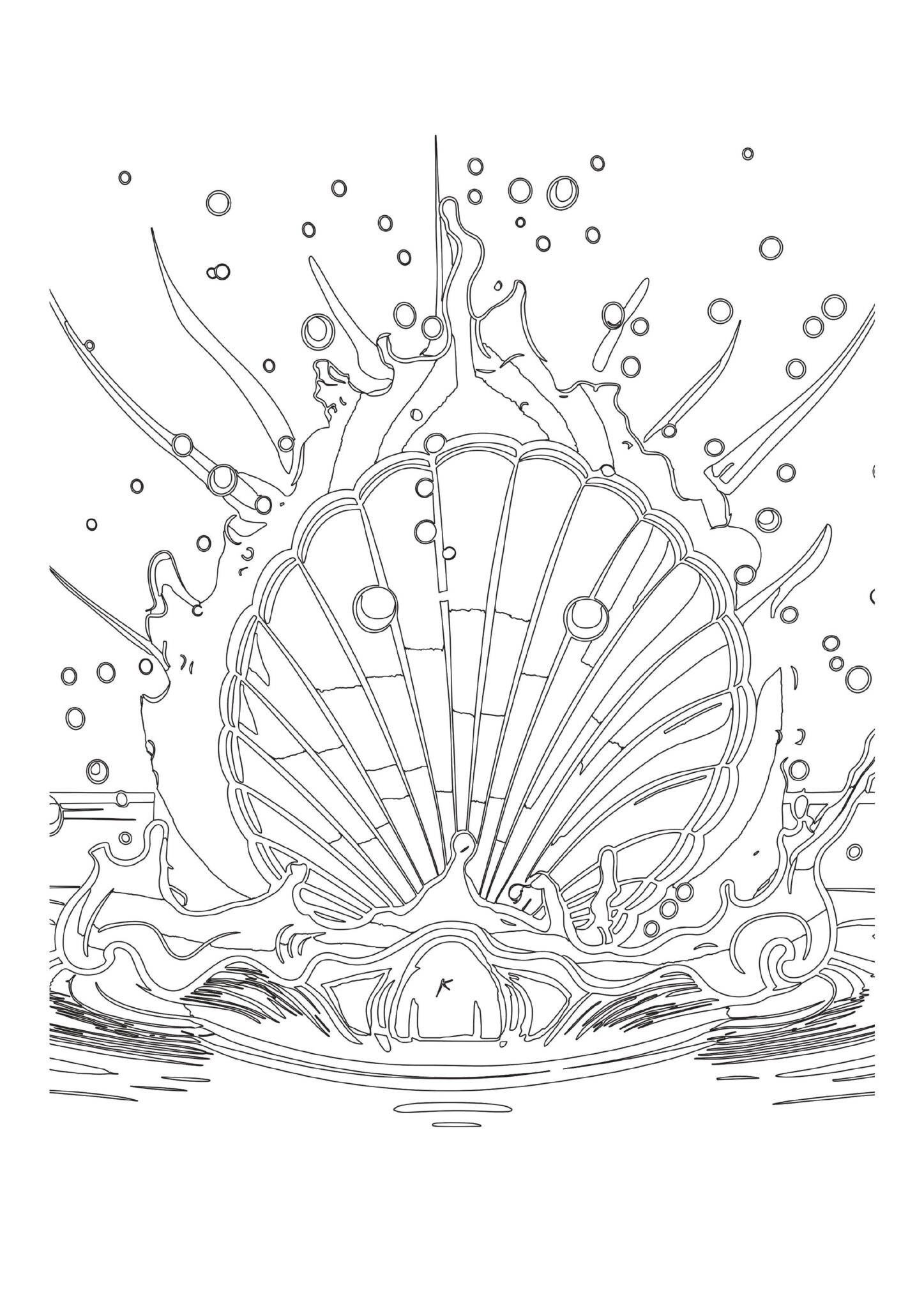 Seashell Treasures Coloring Pages I Beachside Bliss